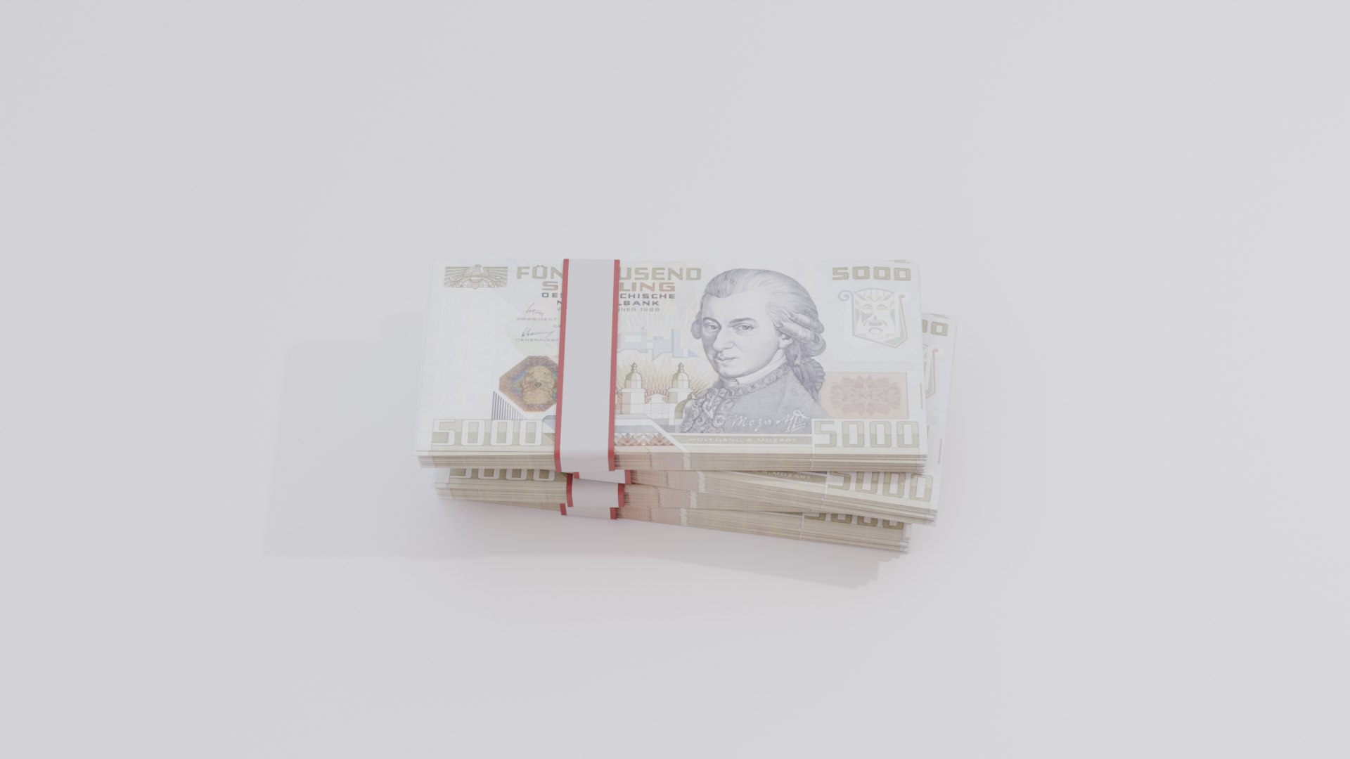 5000 Austrian Schilling Currency 3D Model - TurboSquid 2416379