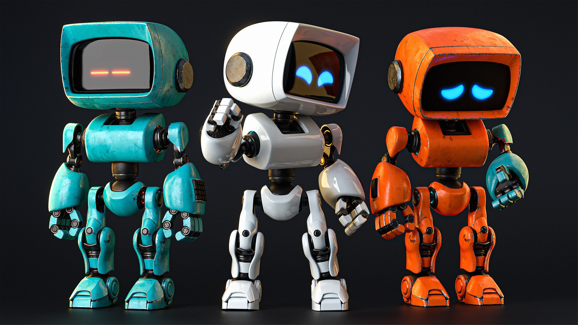 Cute Robot H-44 Model - TurboSquid 2383945