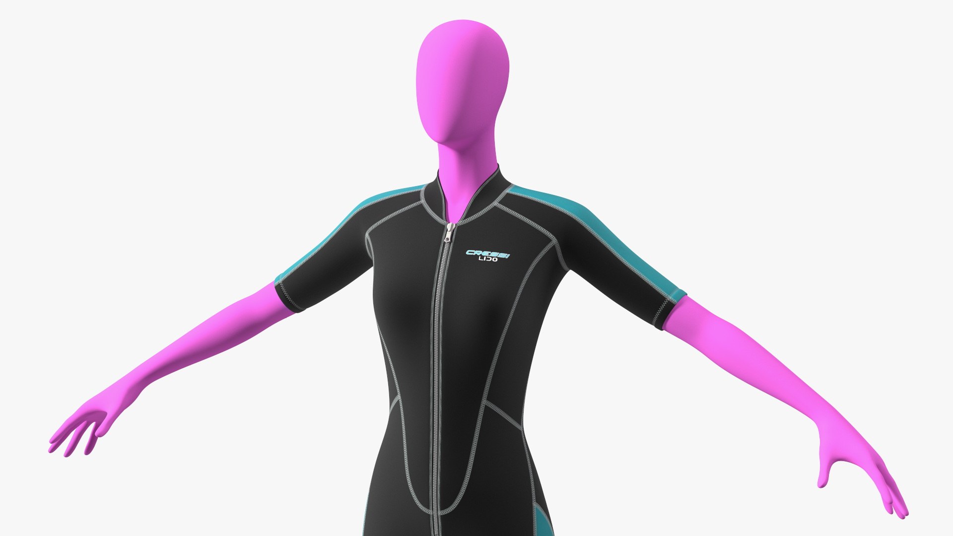 Woman Wetsuit Cressi Shorty Version 3D - TurboSquid 2234698