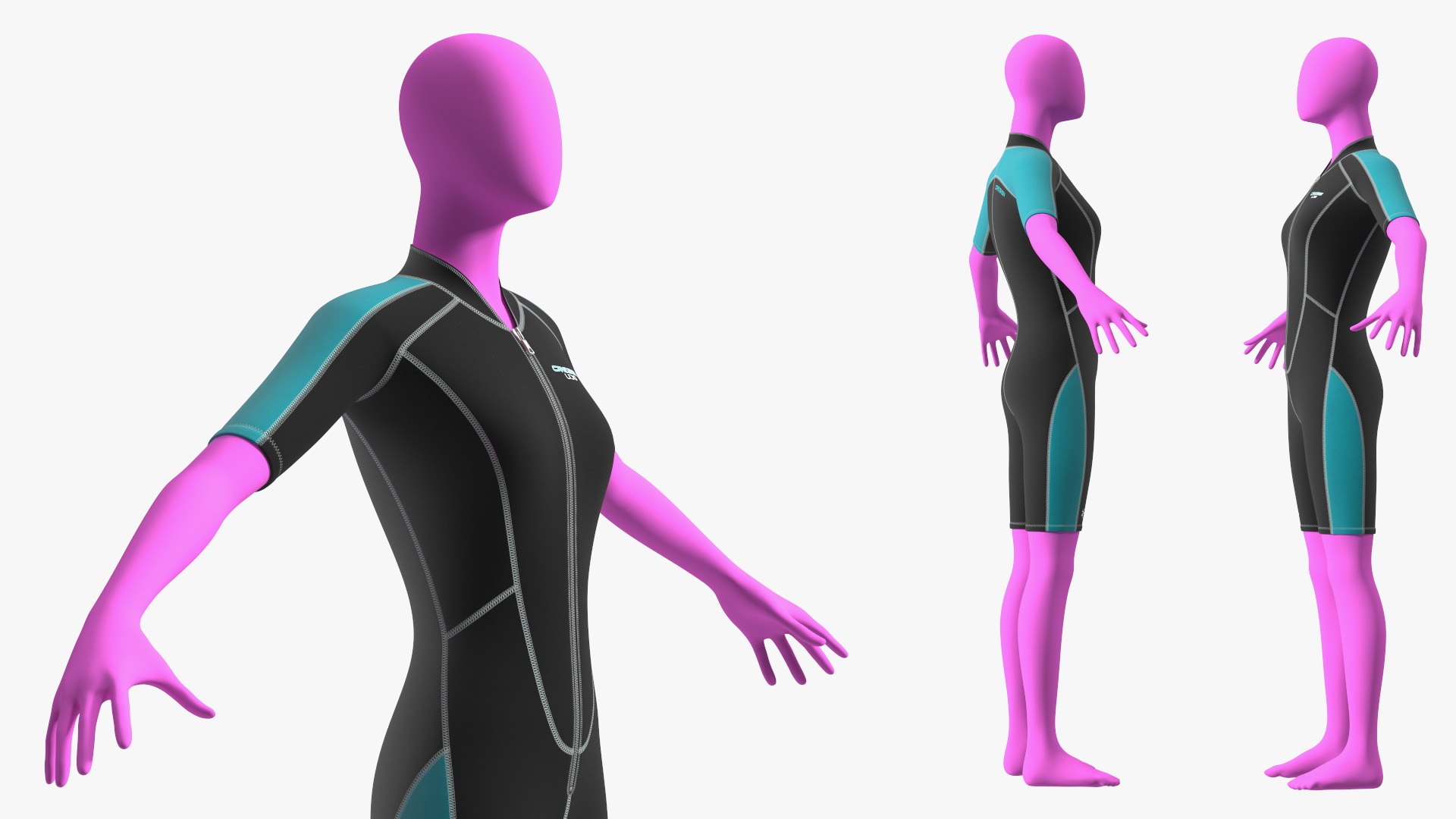 Woman Wetsuit Cressi Shorty Version 3D - TurboSquid 2234698