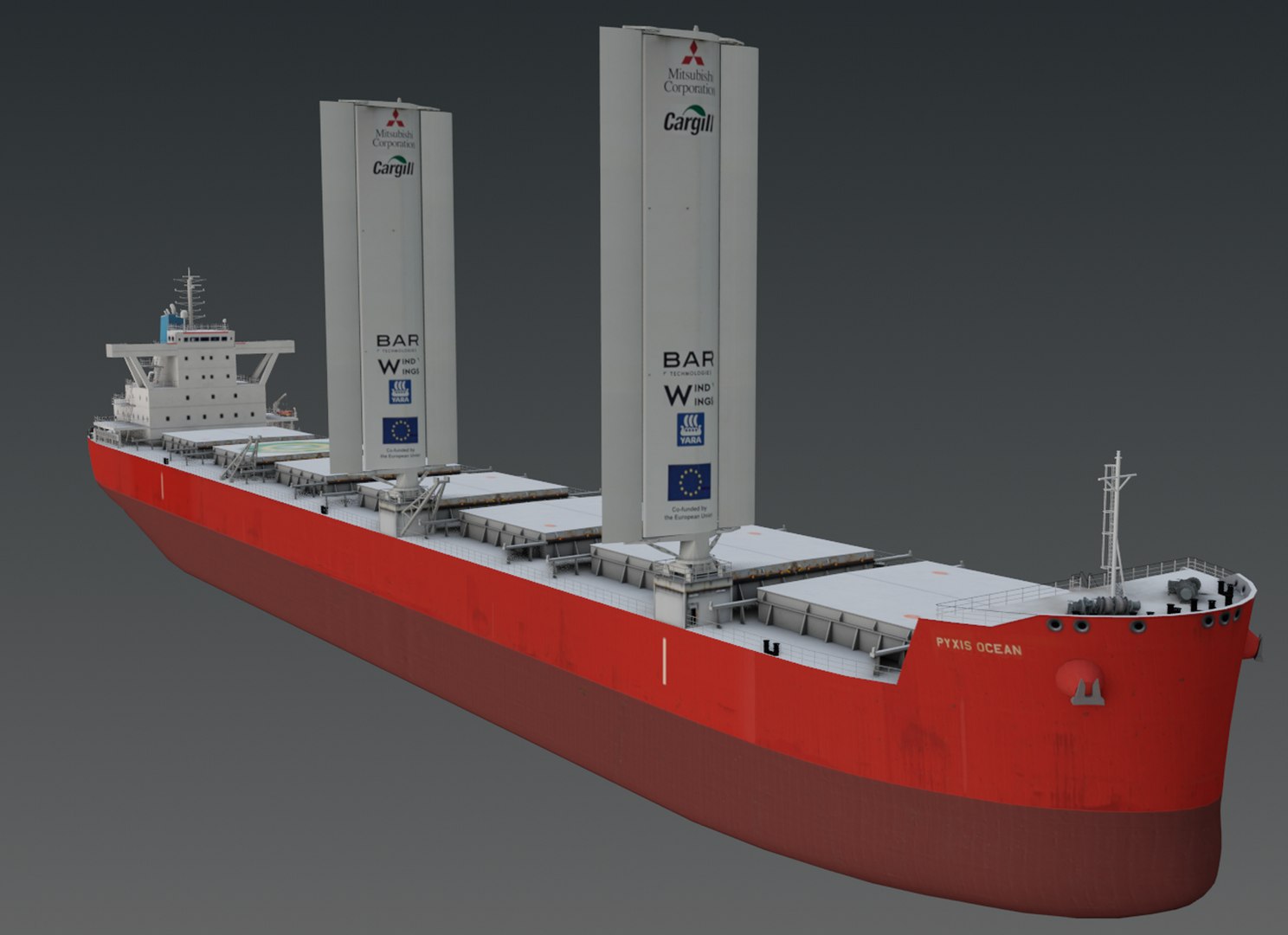3D Pyxis Wind-powered Bulk Carrier Vessel Model - TurboSquid 2146385