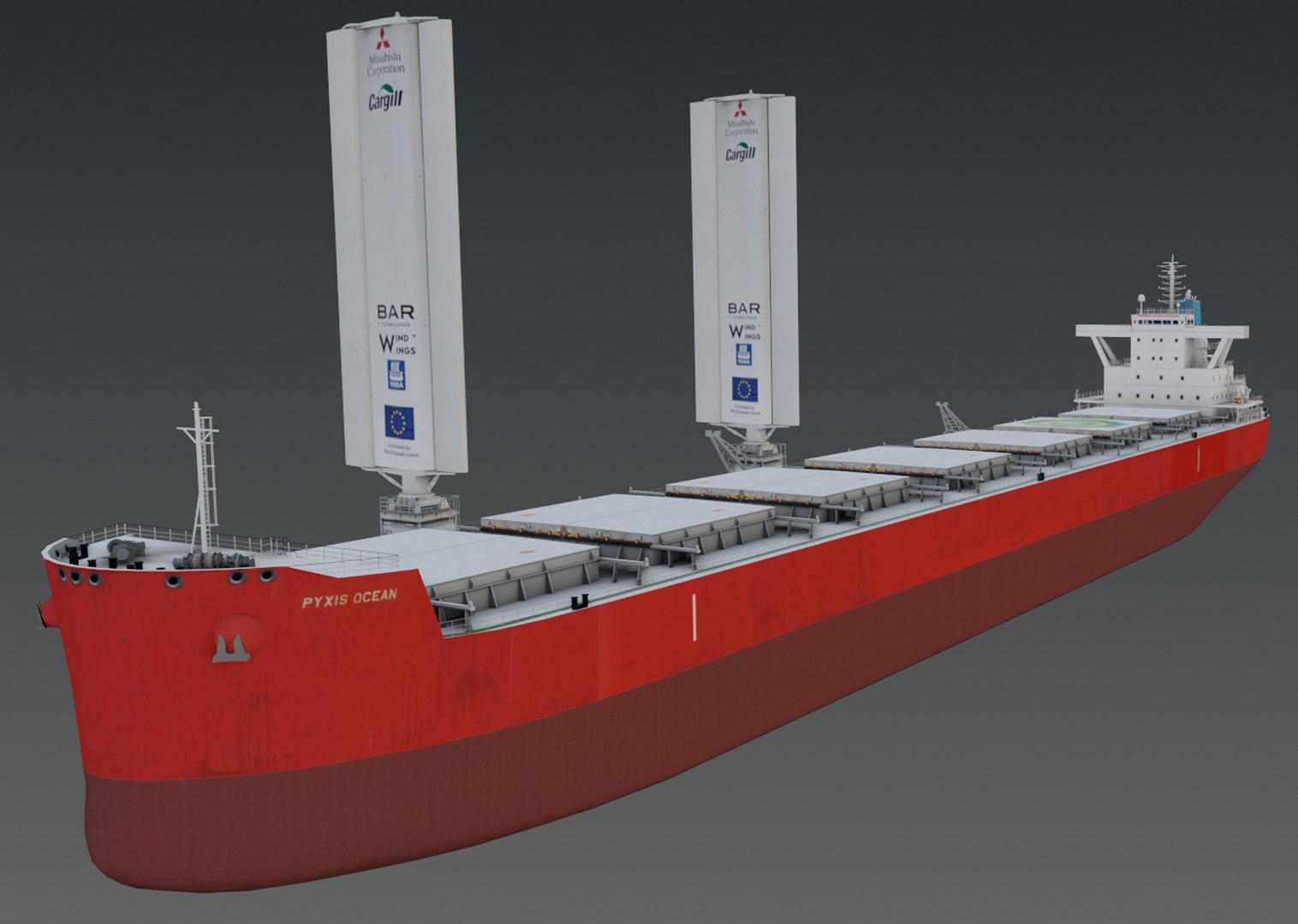 3D Pyxis Wind-powered Bulk Carrier Vessel Model - TurboSquid 2146385