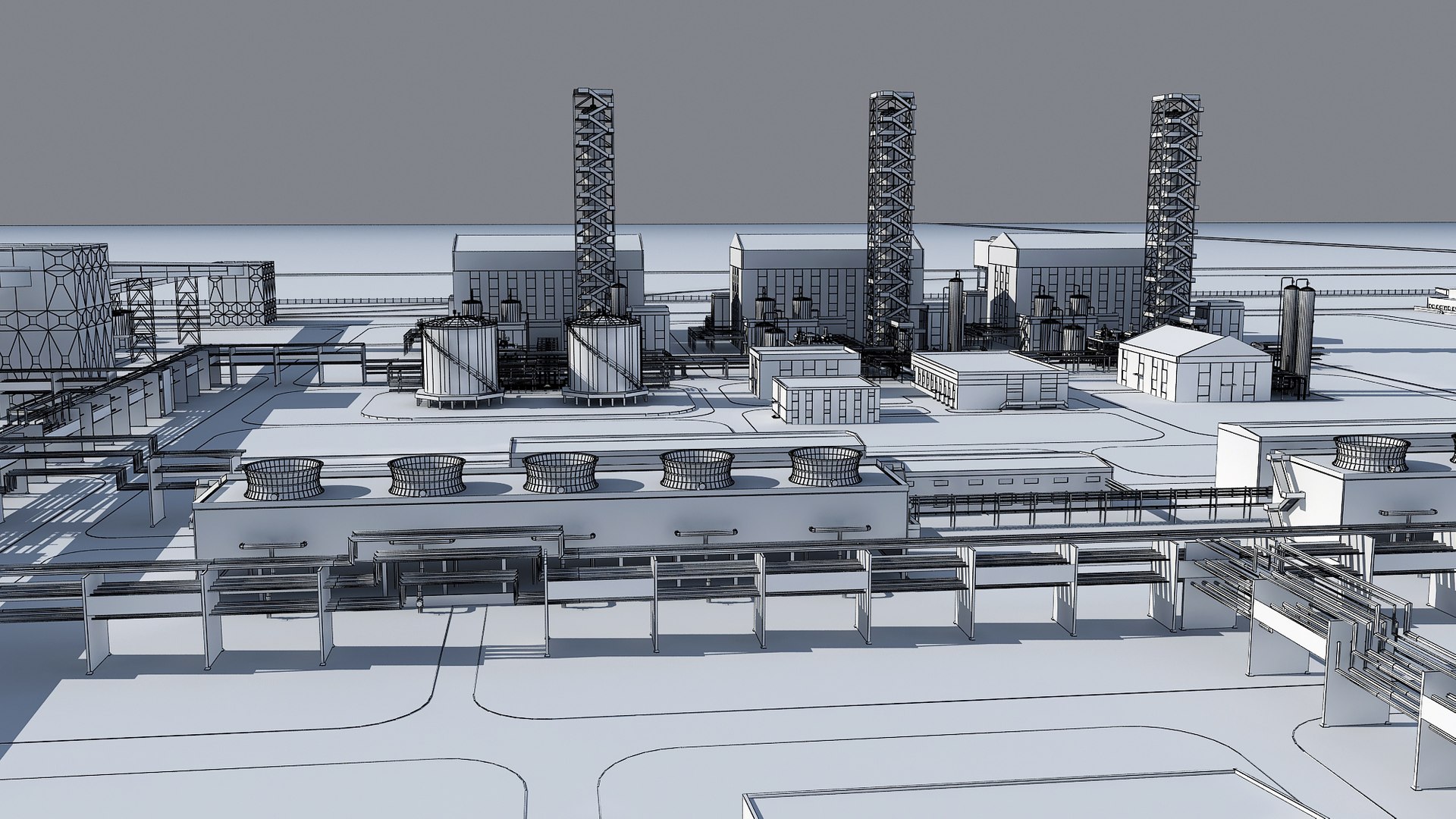 3D Factory Landscape Max - TurboSquid 2087118