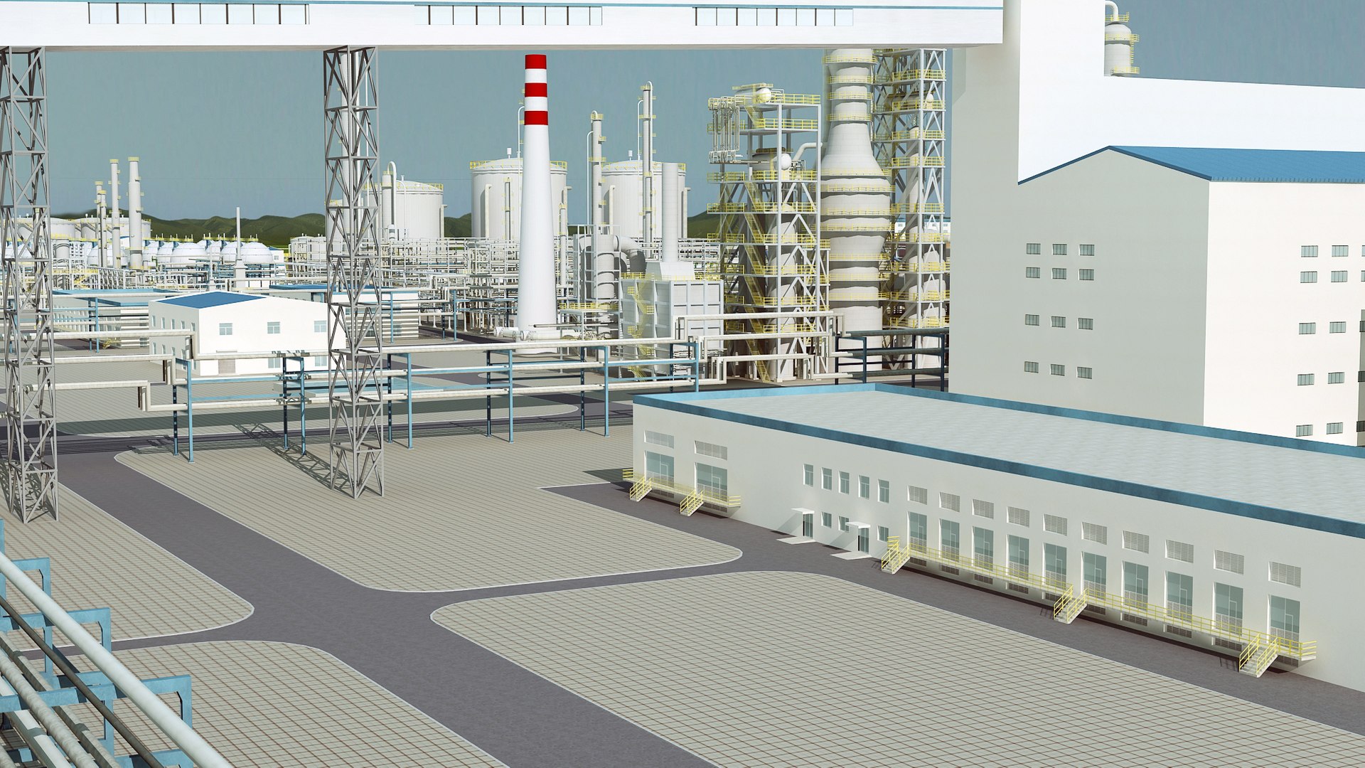 3D Factory Landscape Max - TurboSquid 2087118