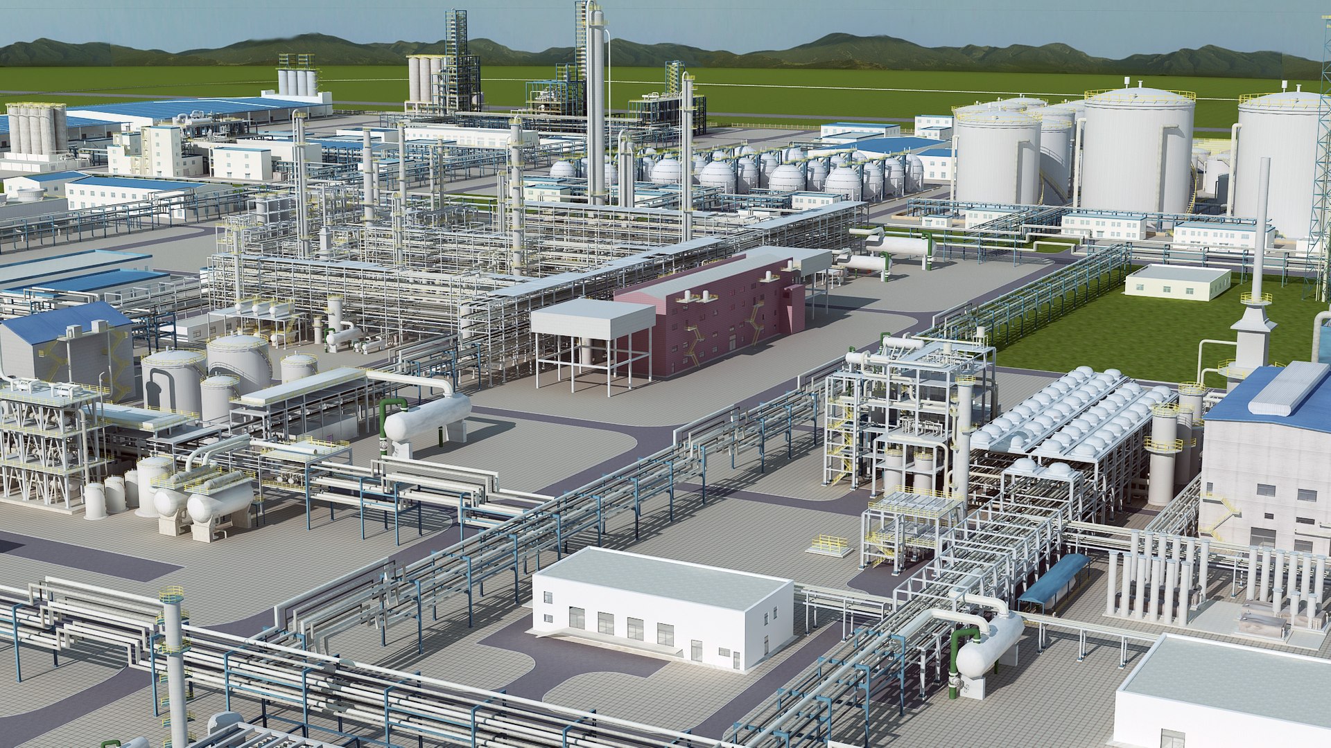 3D Factory Landscape Max - TurboSquid 2087118