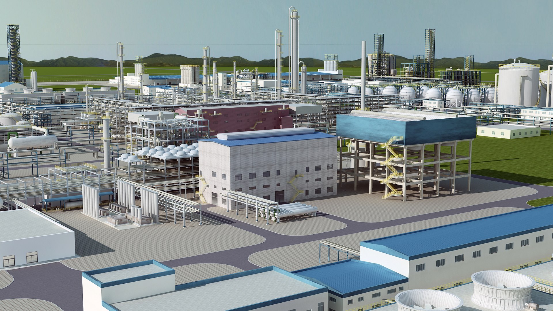 3D Factory Landscape Max - TurboSquid 2087118