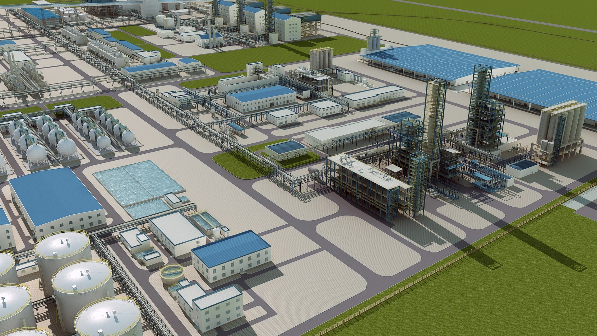 3D Factory Landscape Max - TurboSquid 2087118