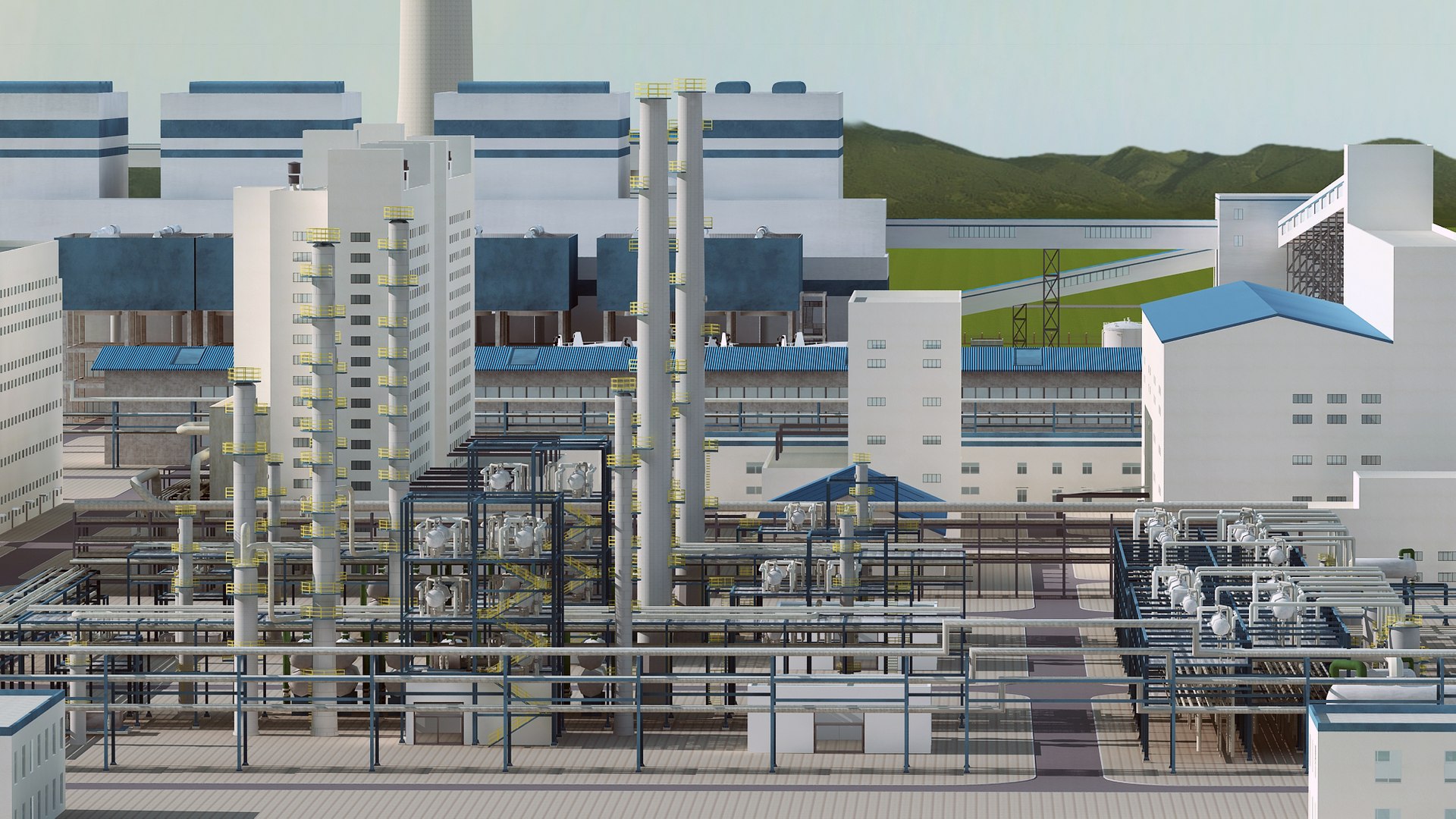 3D Factory Landscape Max - TurboSquid 2087118