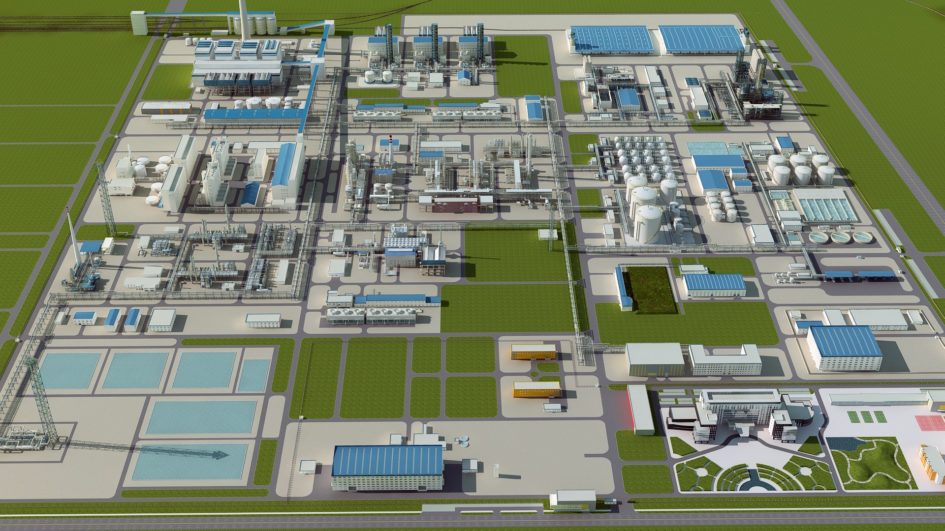 3D Factory Landscape Max - TurboSquid 2087118