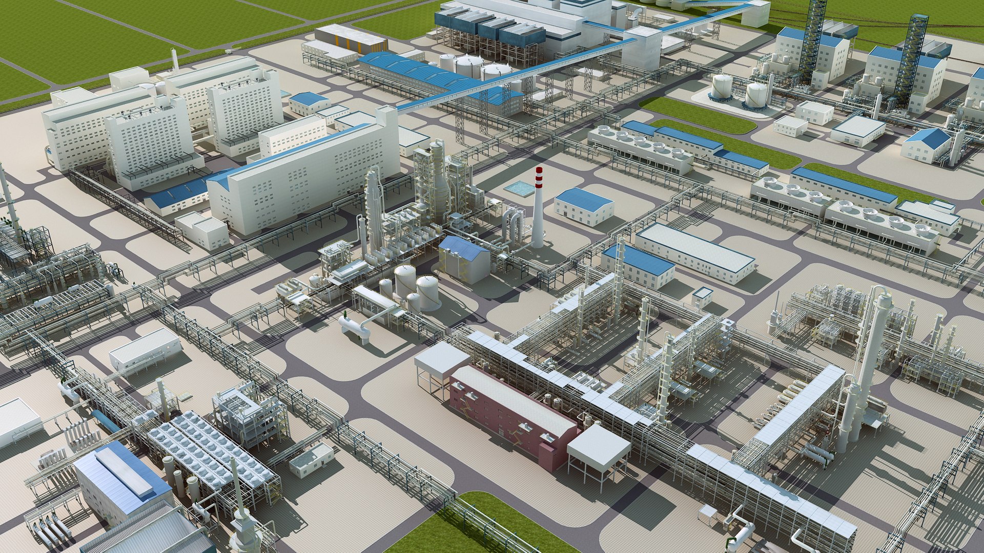 3D Factory Landscape Max - TurboSquid 2087118