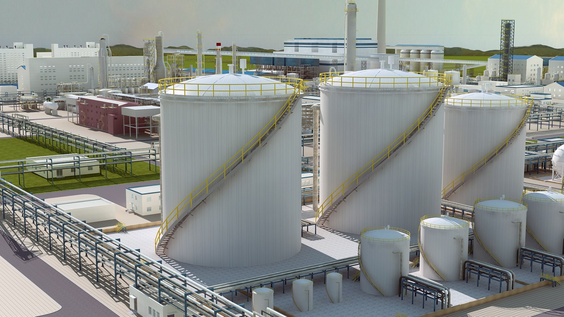 3D Factory Landscape Max - TurboSquid 2087118