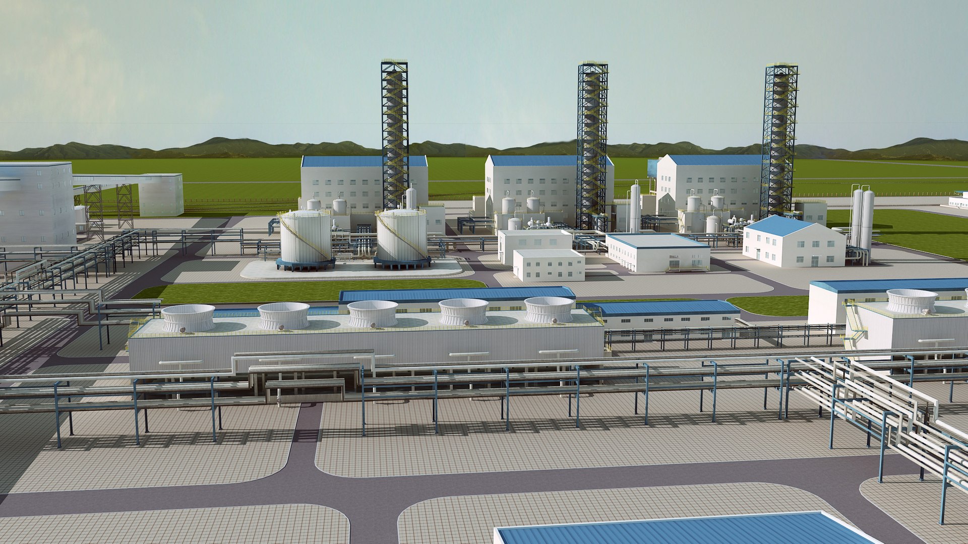 3D Factory Landscape Max - TurboSquid 2087118