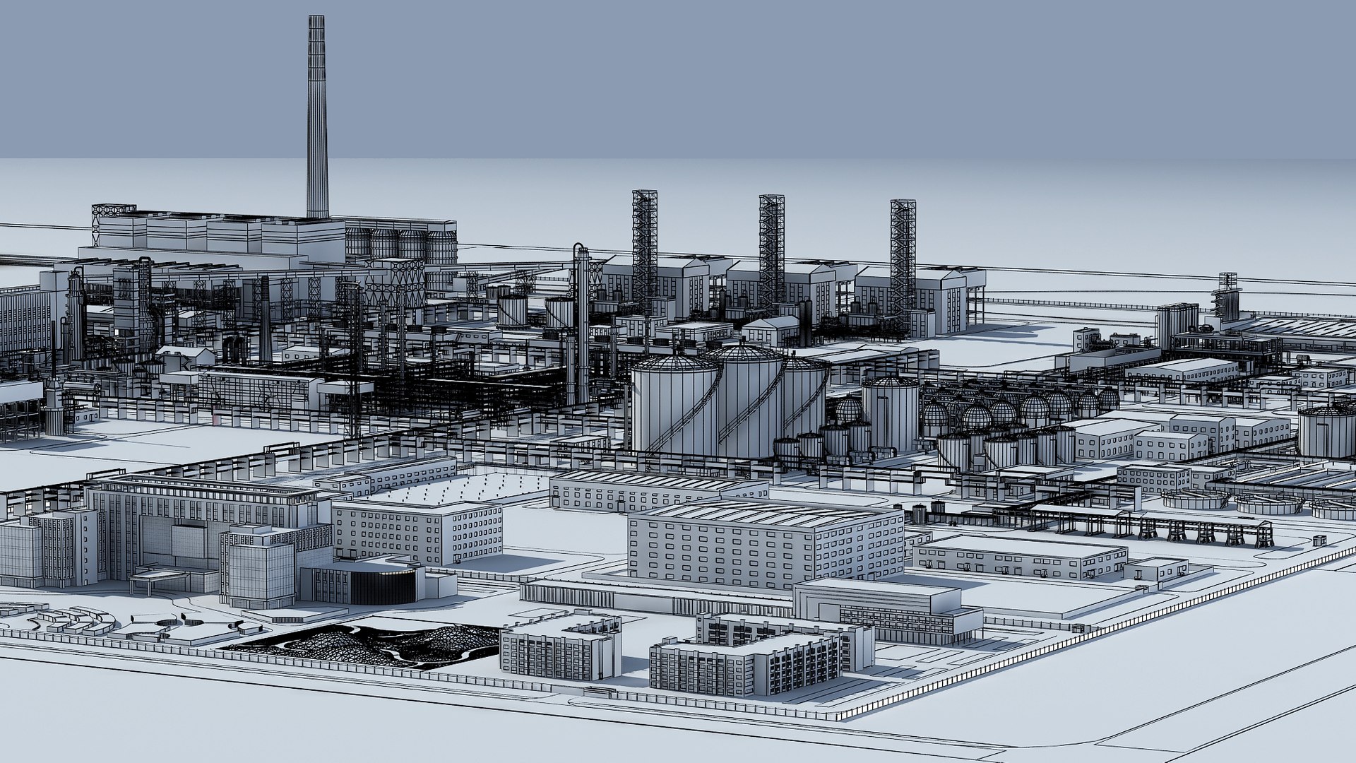 3D Factory Landscape Max - TurboSquid 2087118