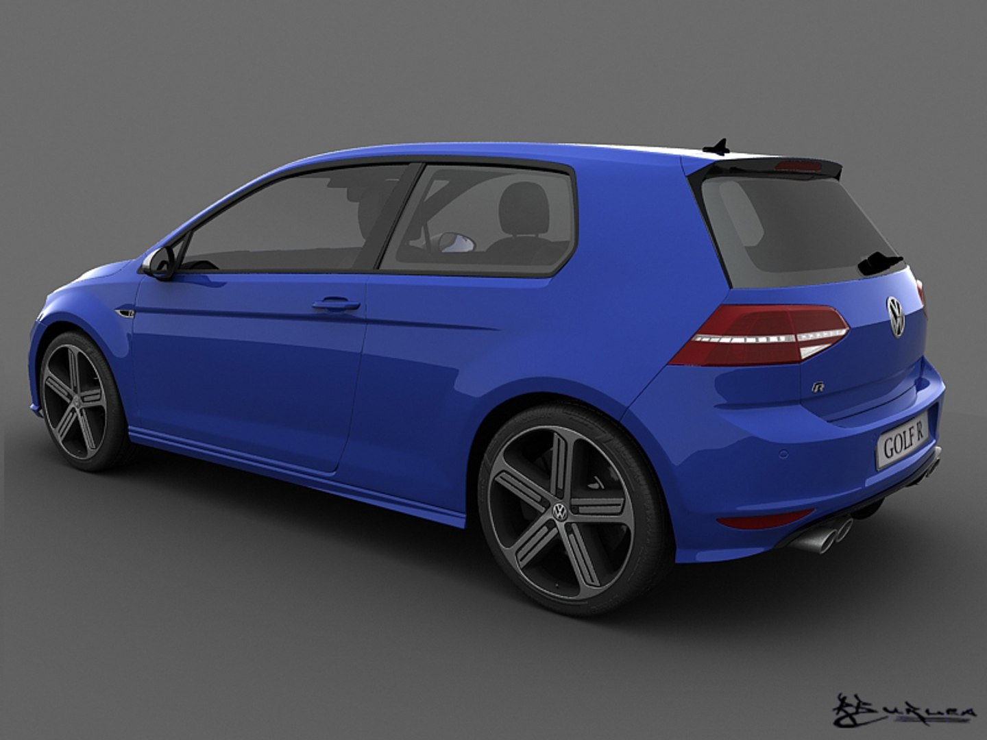 3d Model Volkswagen Golf R 3