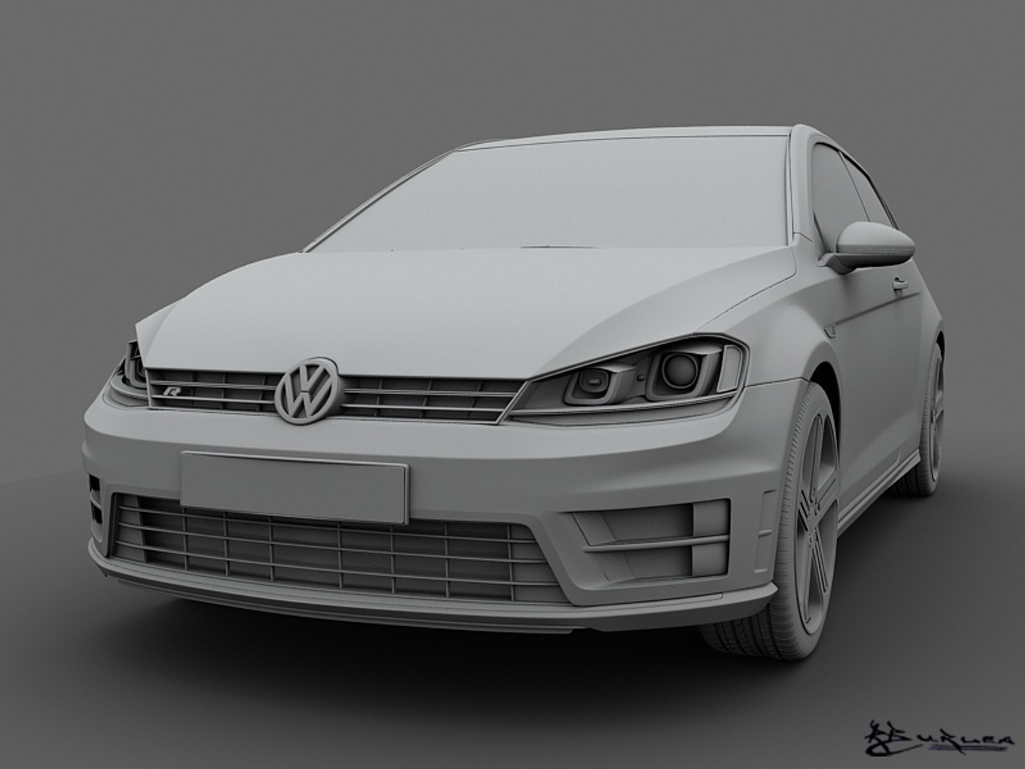 3d Model Volkswagen Golf R 3