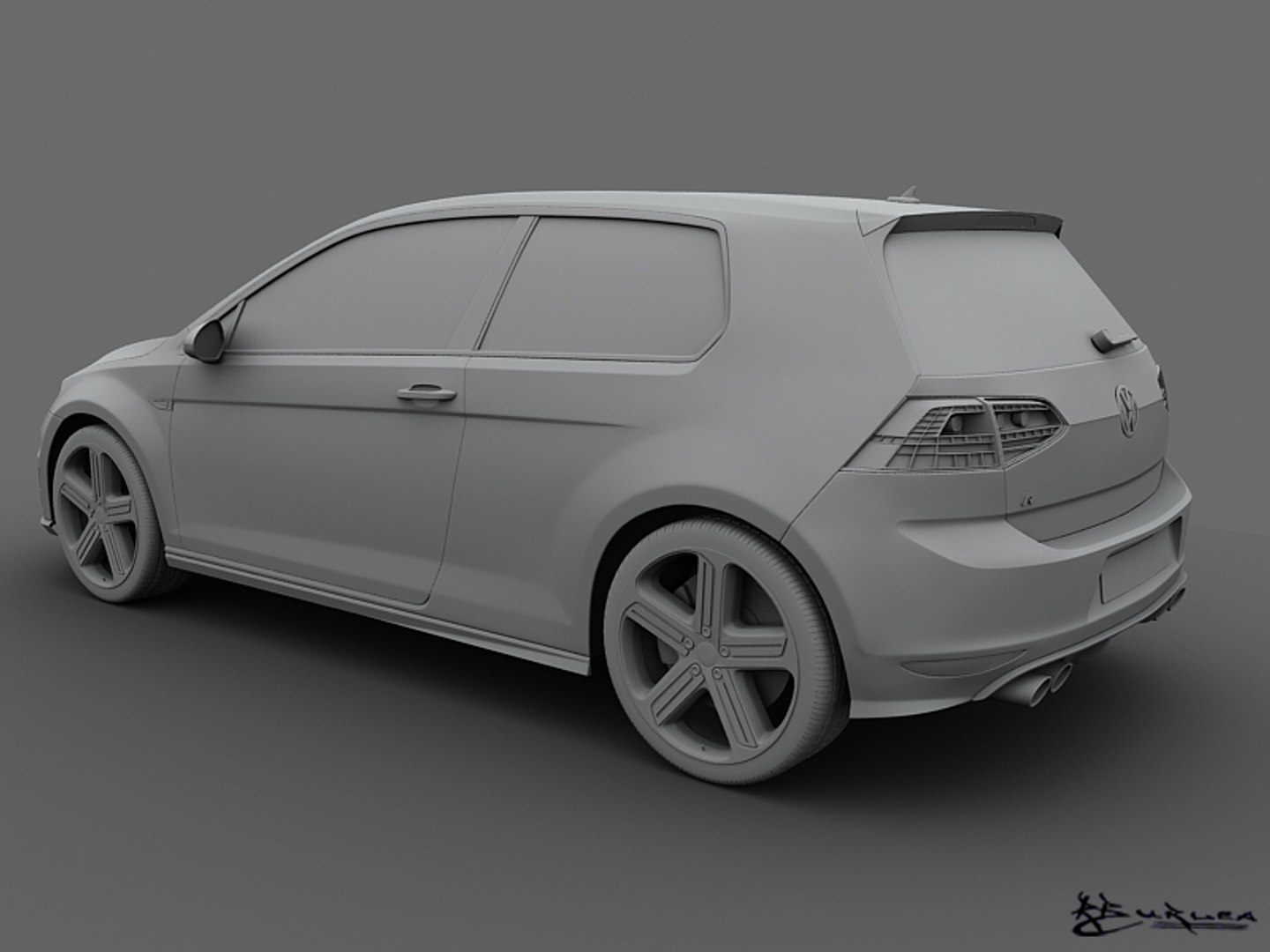 3d Model Volkswagen Golf R 3