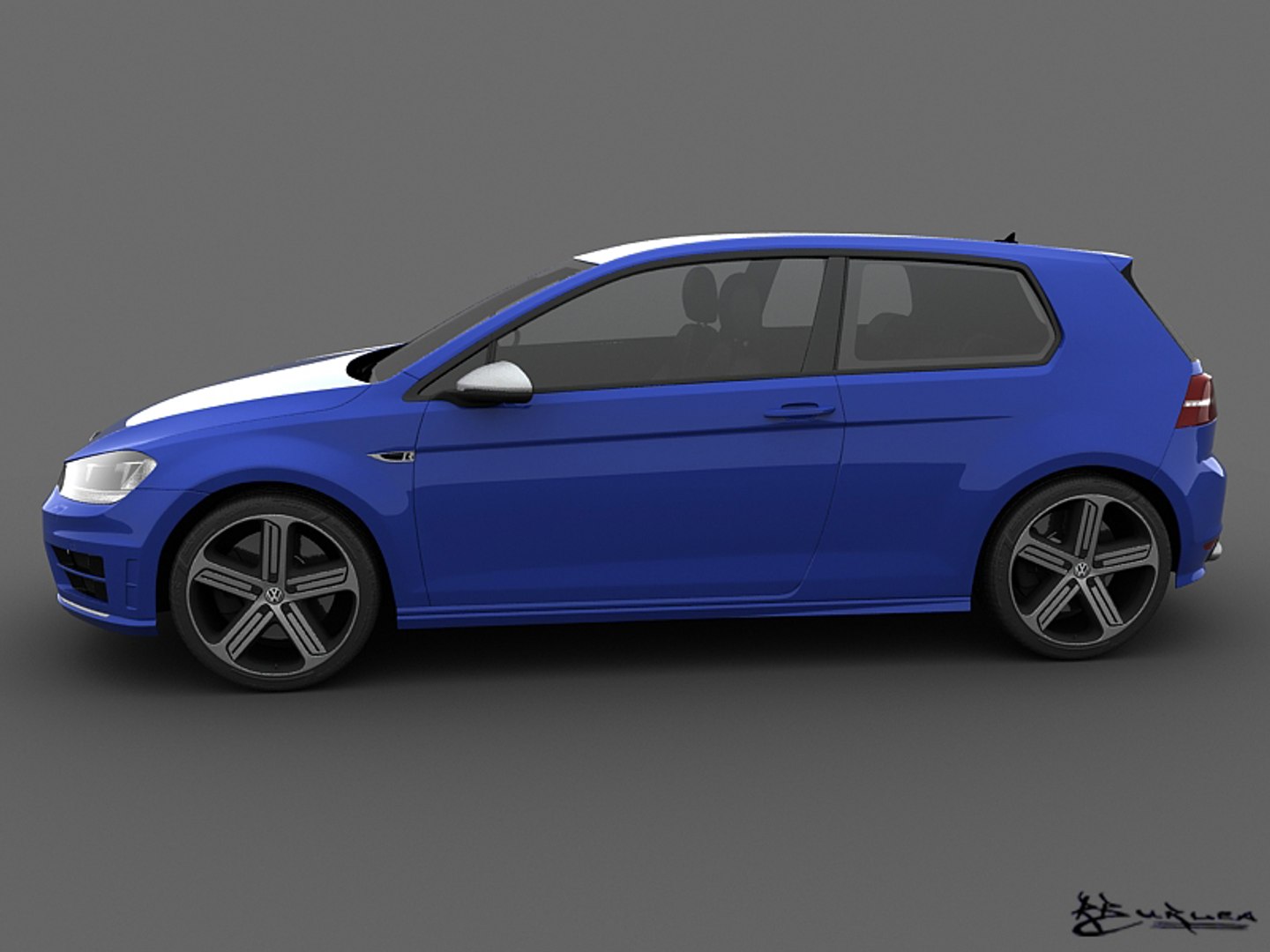 3d Model Volkswagen Golf R 3