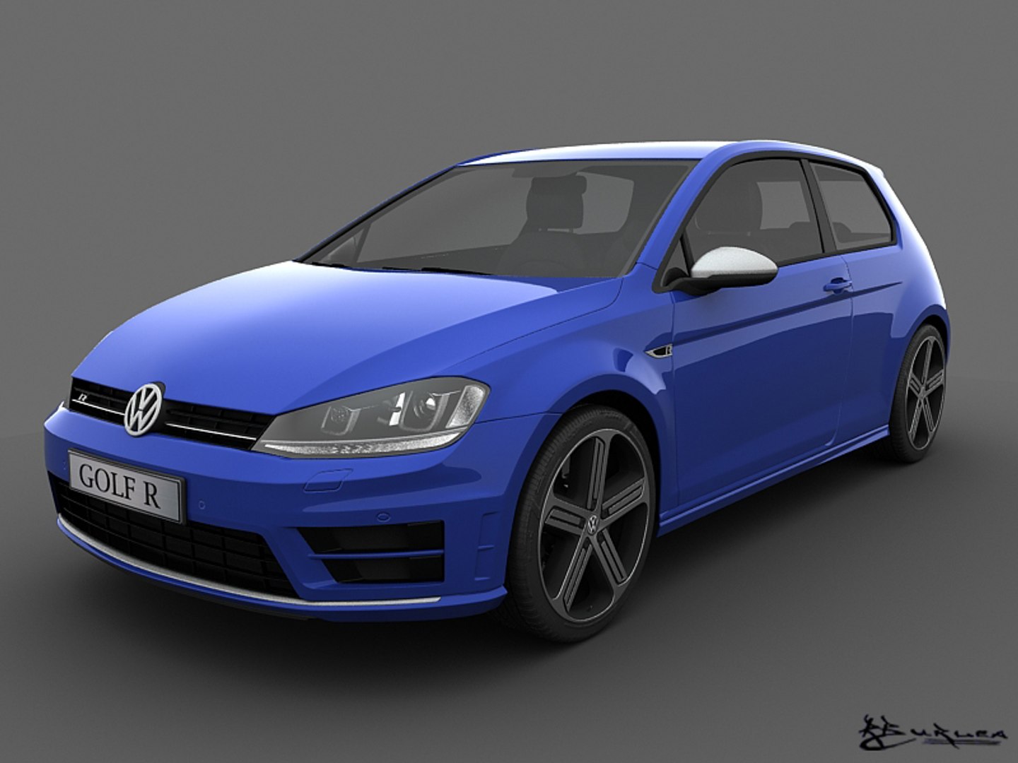 3d Model Volkswagen Golf R 3