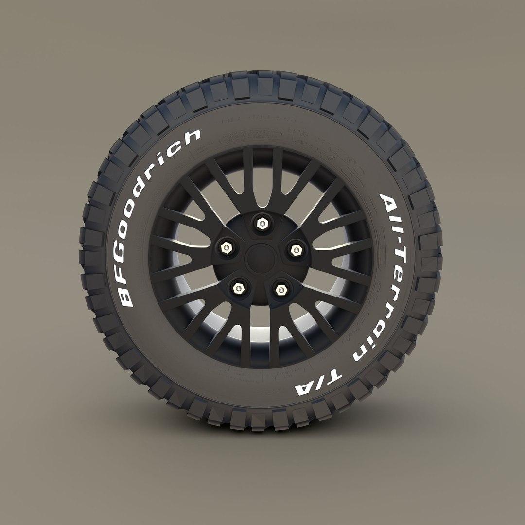Wheel Bf Goodrich Tire 3D Model - TurboSquid 1299179