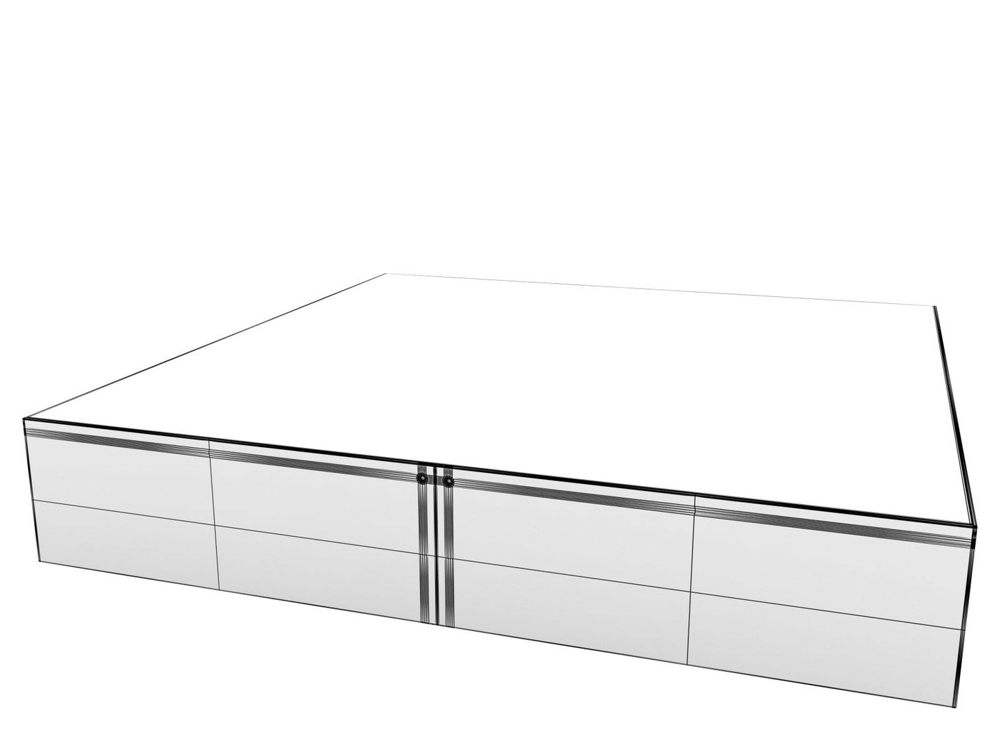 3D Model Elliott Large Square Table - TurboSquid 1161936