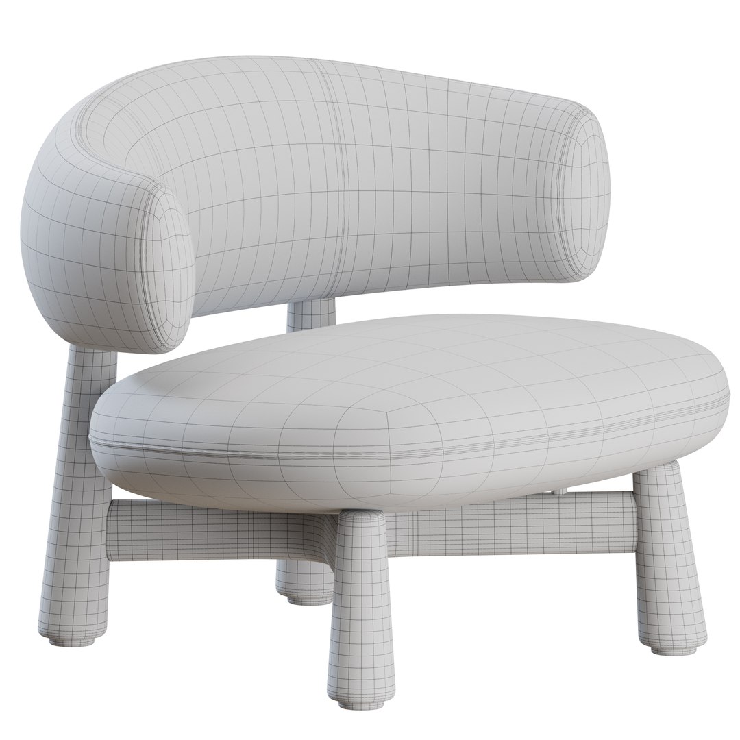 Olaf Armchair By Baxter 3D Model - TurboSquid 2275747