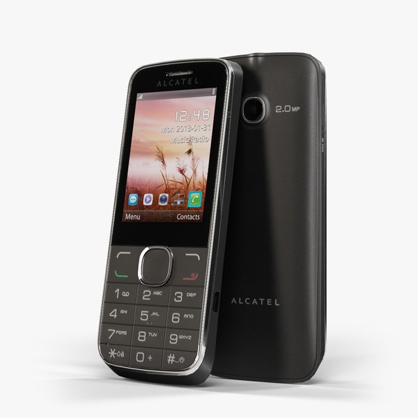 3d model low-poly alcatel ot2005 anthracite