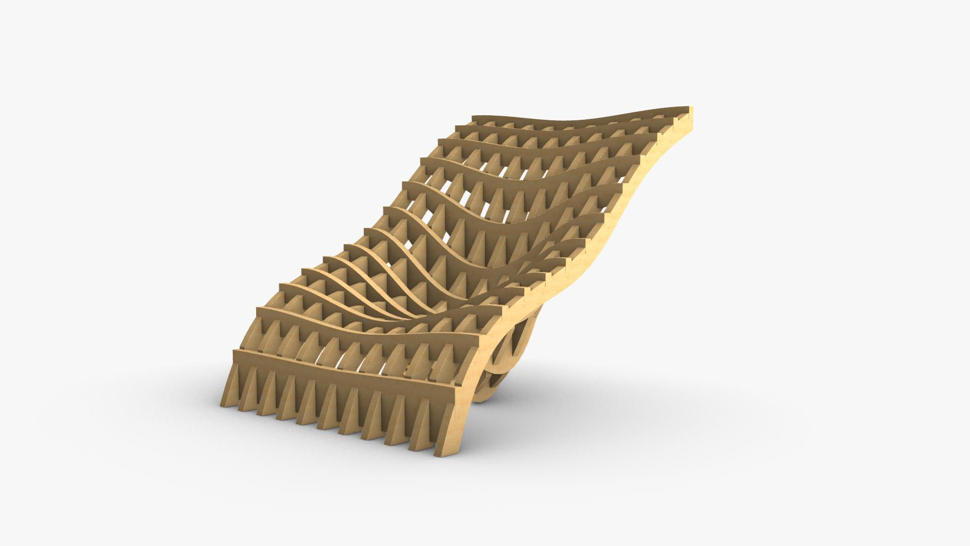 3D Modern Waffle Chair - TurboSquid 2163849