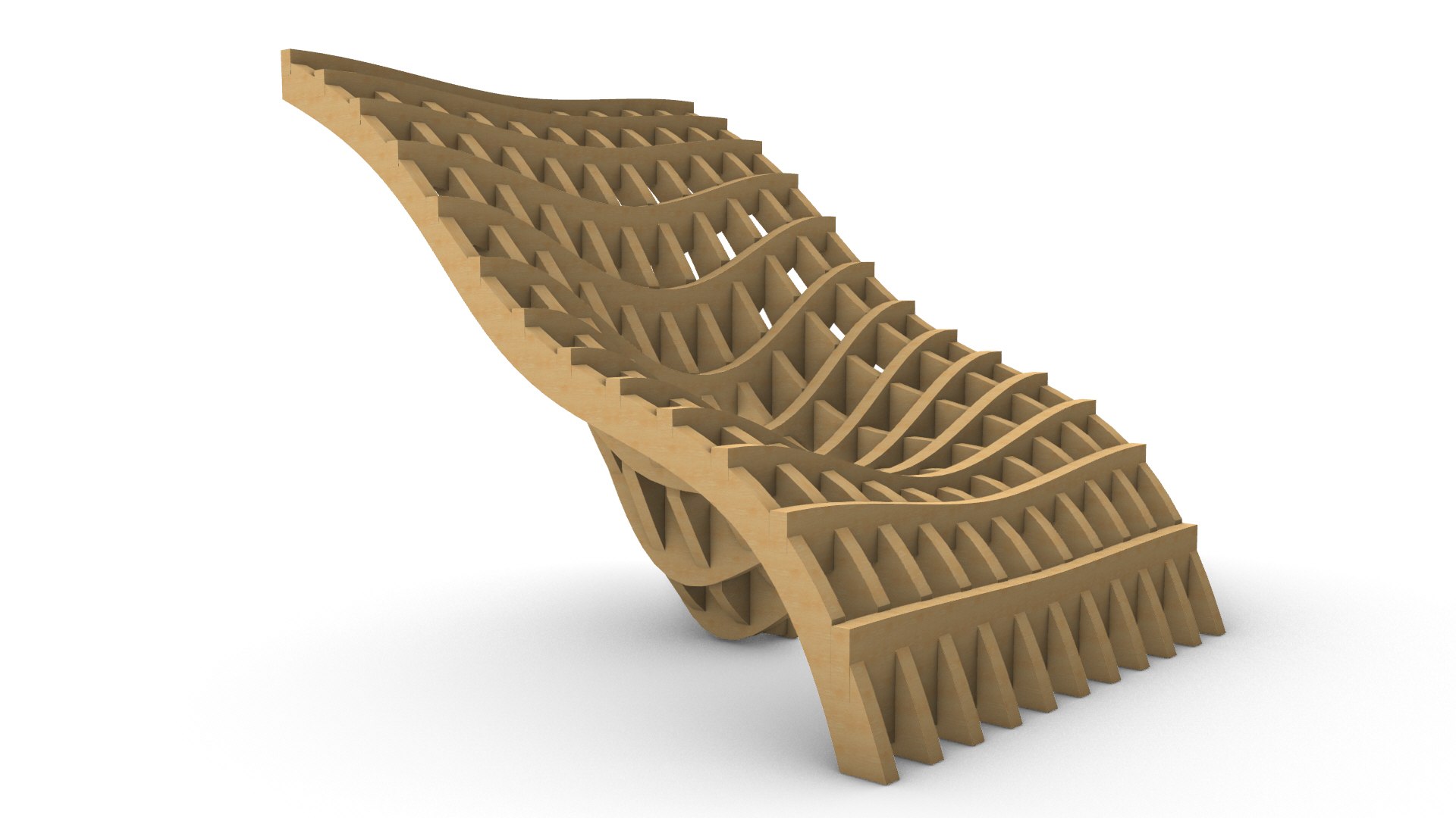 3D Modern Waffle Chair - TurboSquid 2163849