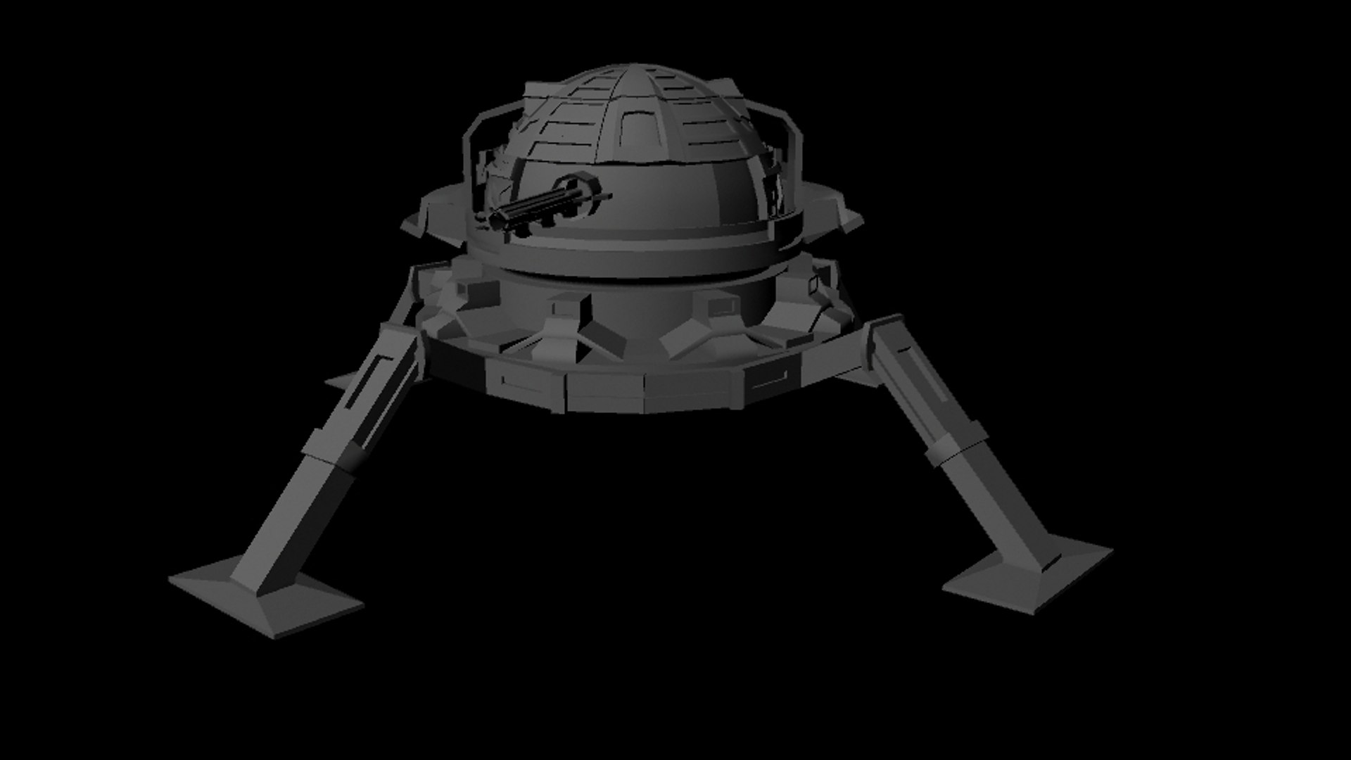 3d Turret Robot Model
