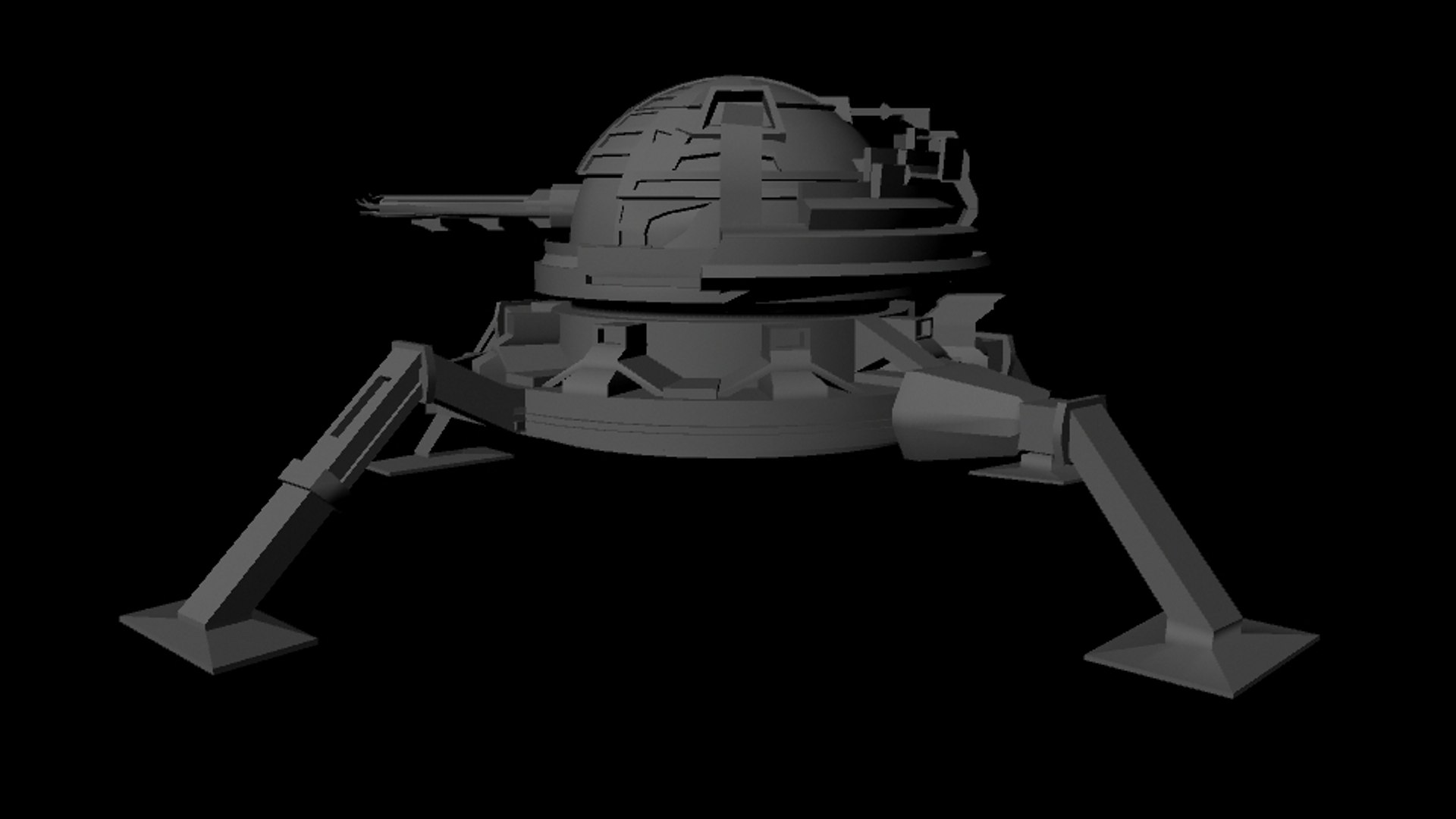 3d Turret Robot Model