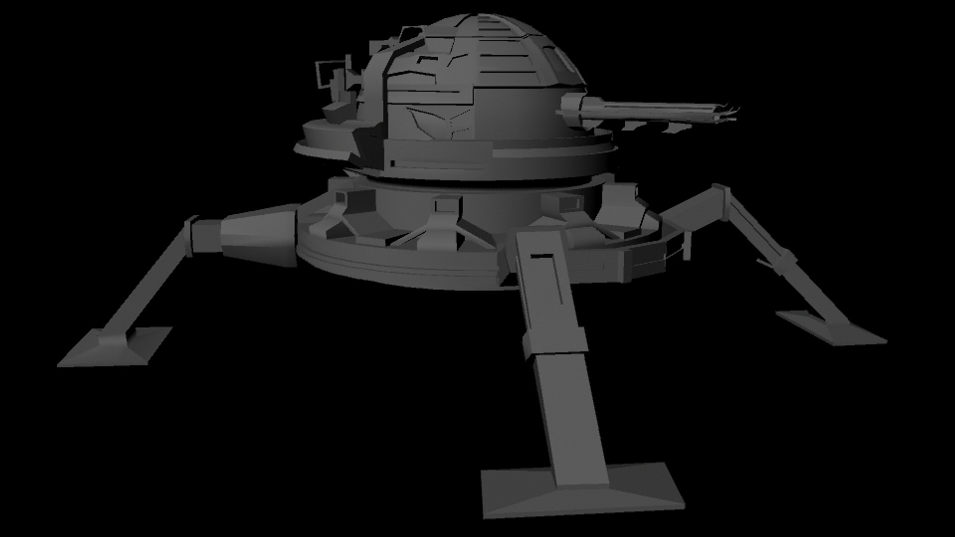 3d Turret Robot Model