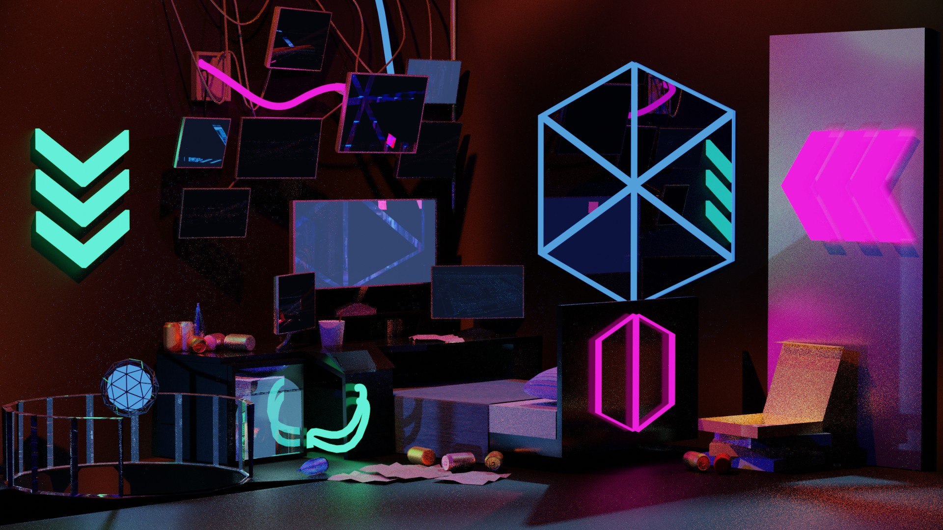 CyberpunkRoom 3D Model - TurboSquid 1775002