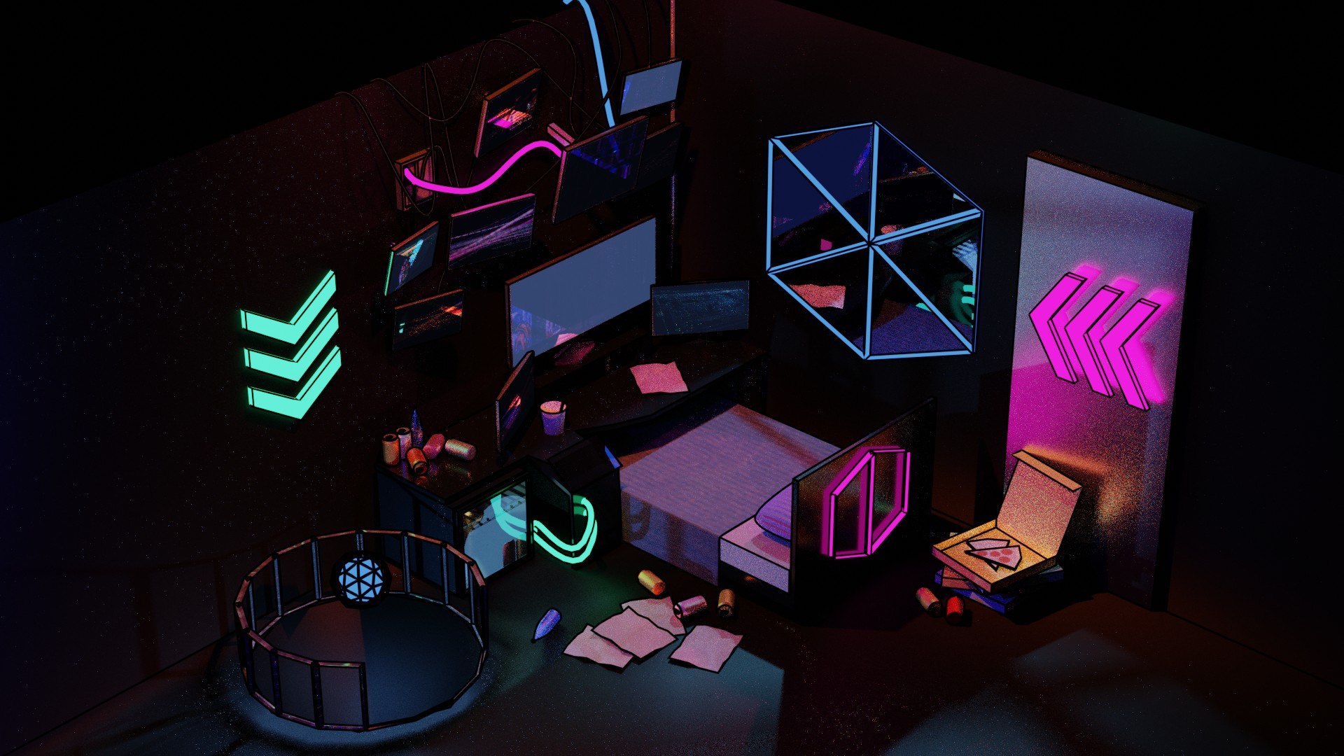 CyberpunkRoom 3D Model - TurboSquid 1775002