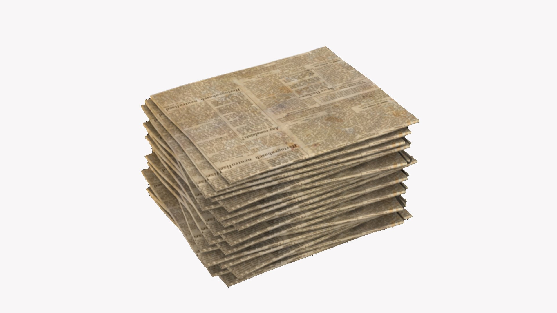 3D newspaper stack grungy model - TurboSquid 1603760