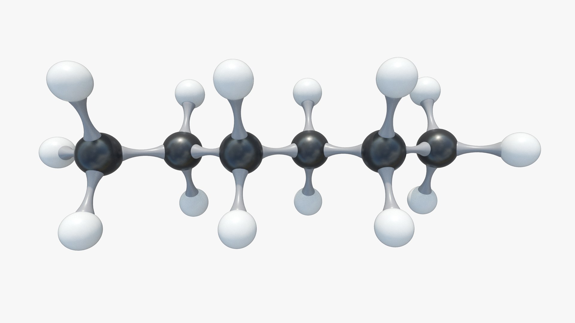3D Hexane Molecule With PBR 4K 8K Model - TurboSquid 1943868