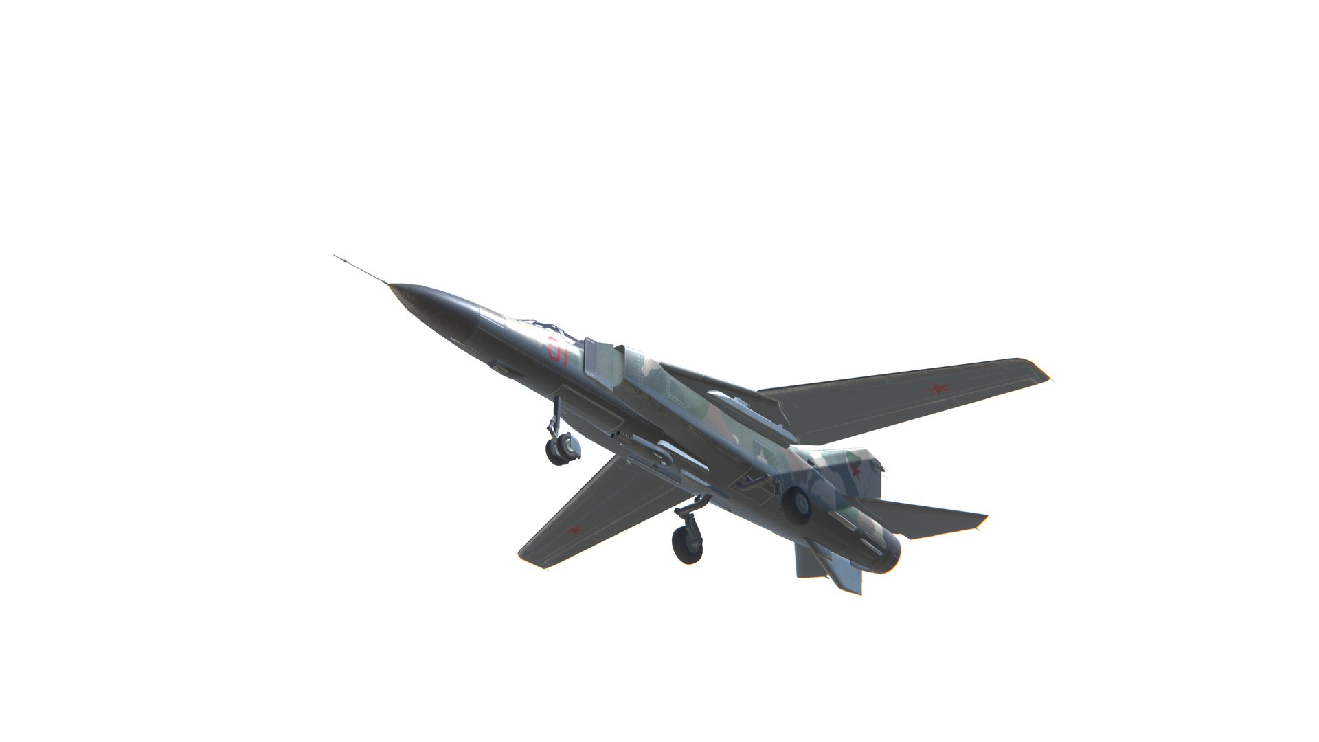 MIG-23 Flogger Jet Fighter Aircraft Low-poly 3D model - TurboSquid 1800810