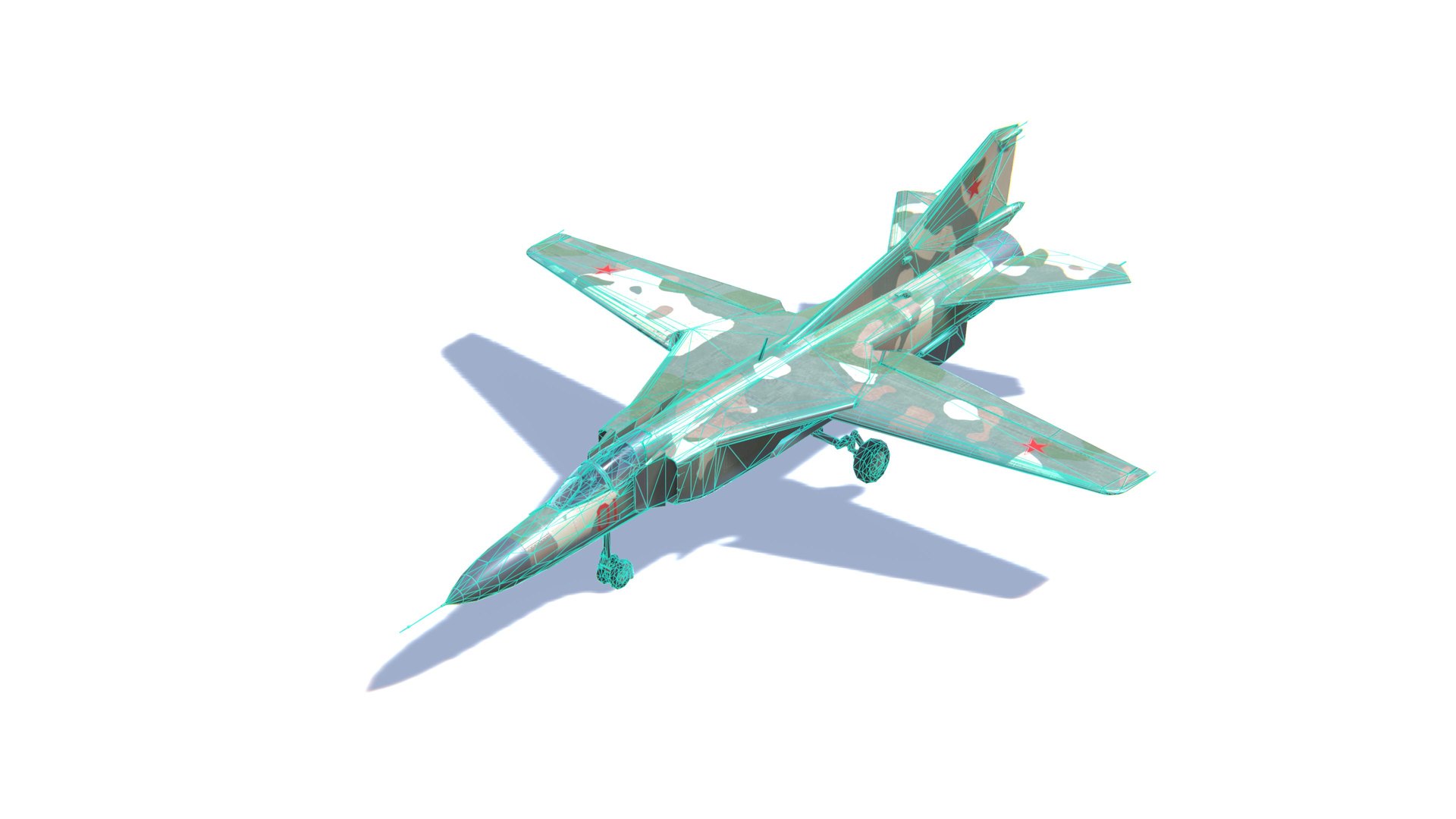 MIG-23 Flogger Jet Fighter Aircraft Low-poly 3D model - TurboSquid 1800810