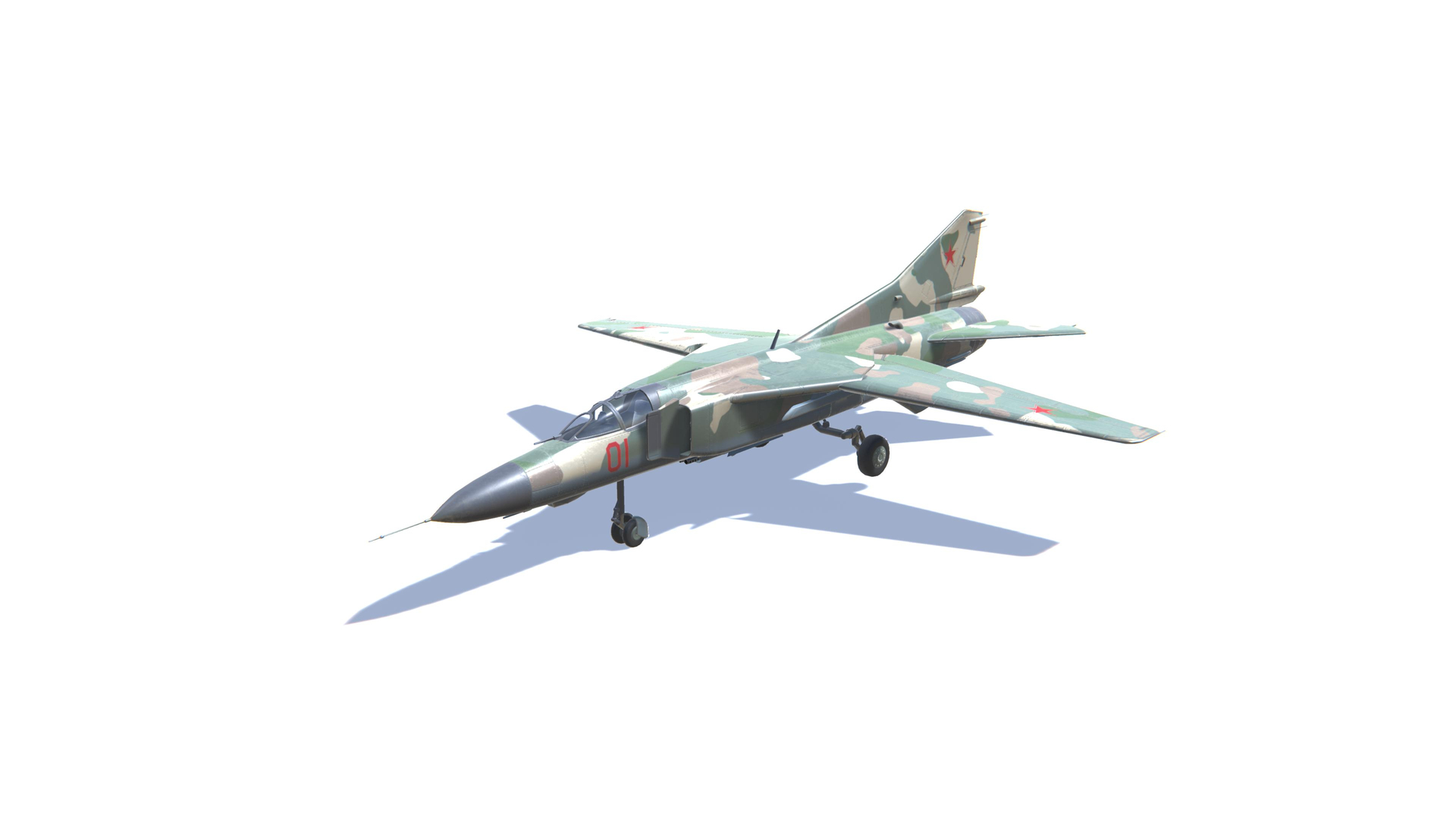 MIG-23 Flogger Jet Fighter Aircraft Low-poly 3D Model - TurboSquid 1800810