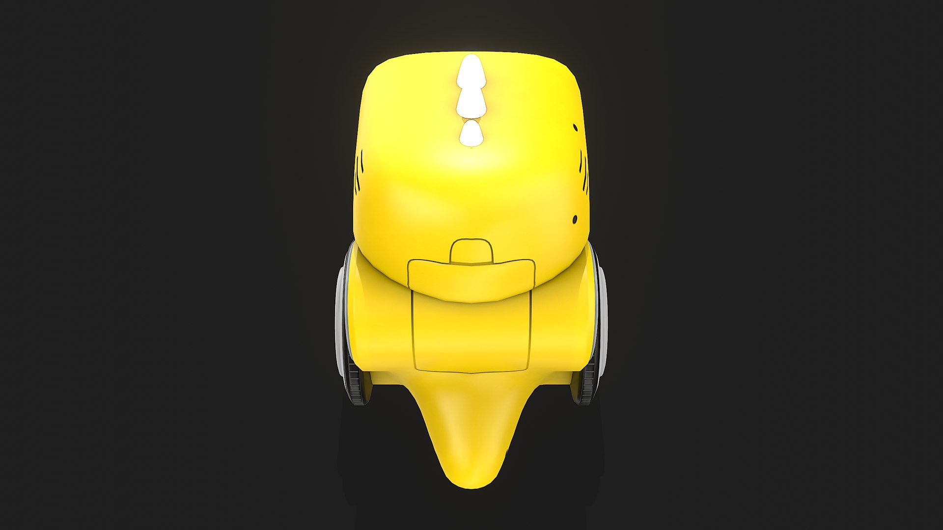 3D Yellow Small Cute Robot Toy Model - TurboSquid 2133869