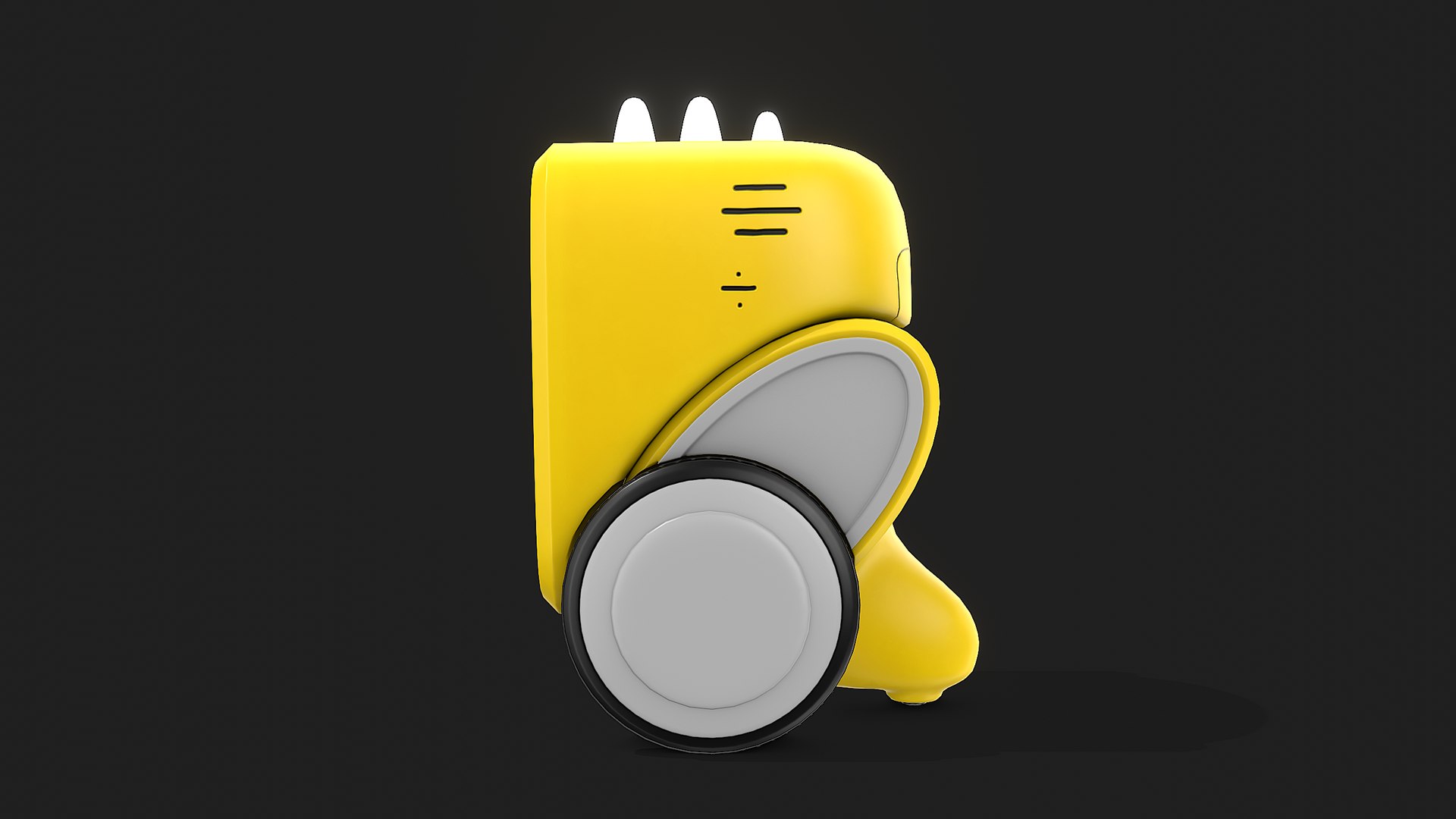 3D Yellow Small Cute Robot Toy Model - TurboSquid 2133869