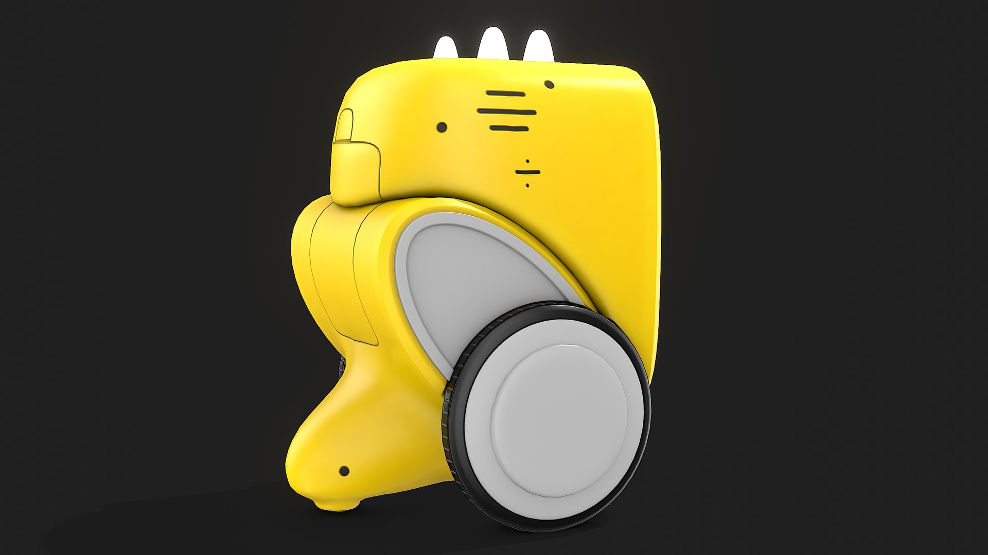 3D Yellow Small Cute Robot Toy Model - TurboSquid 2133869