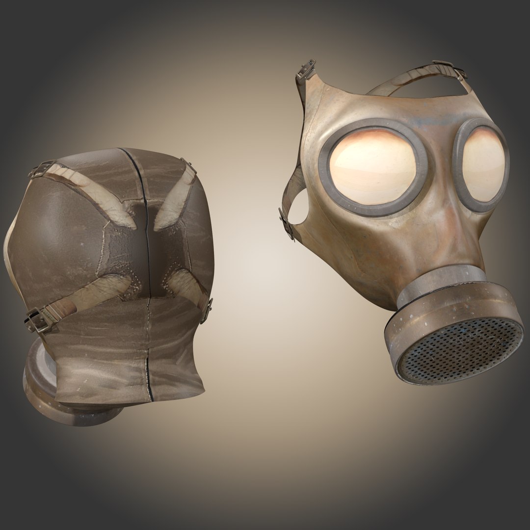 3D Gas Mask Low-poly Model - TurboSquid 2046648