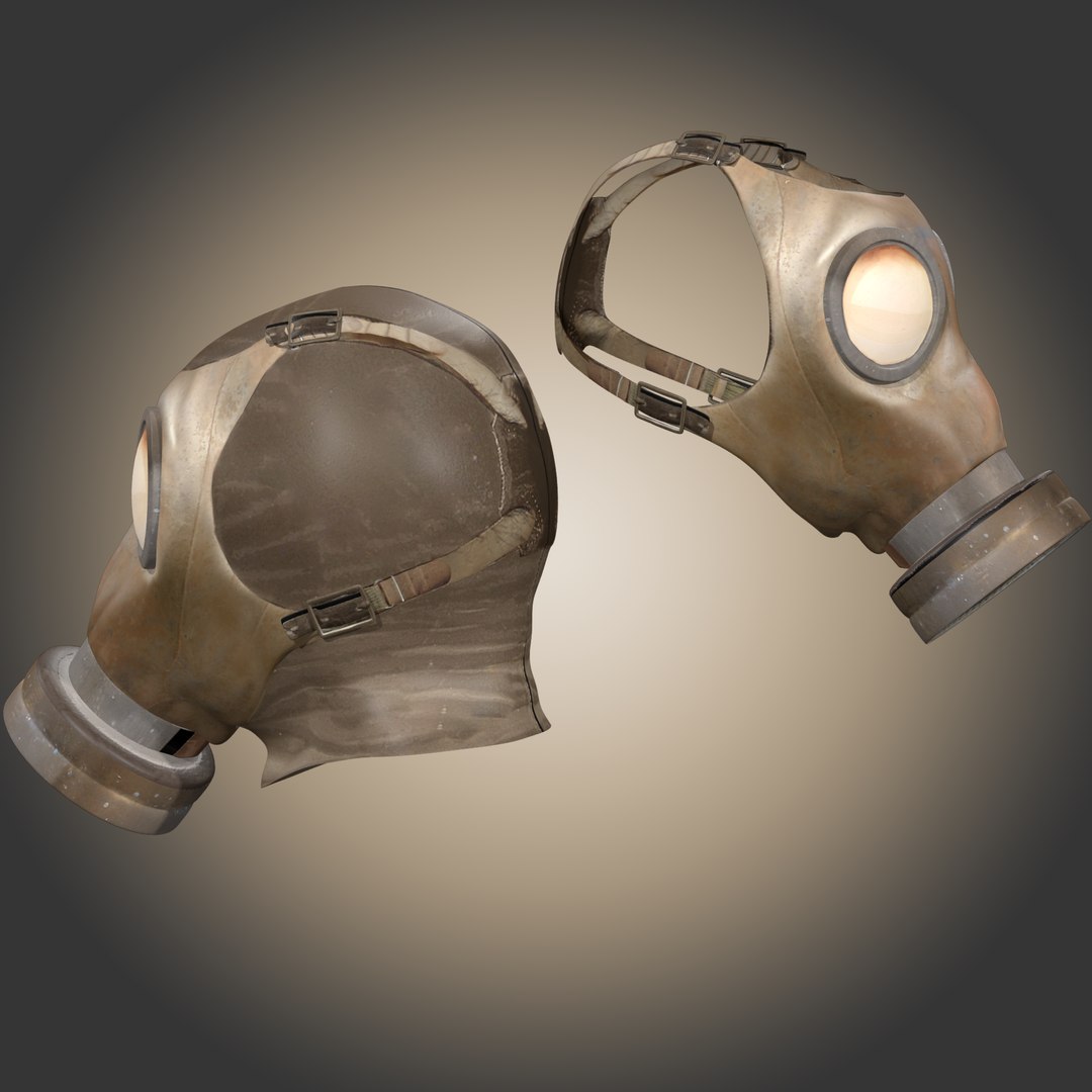 3D Gas Mask Low-poly Model - TurboSquid 2046648
