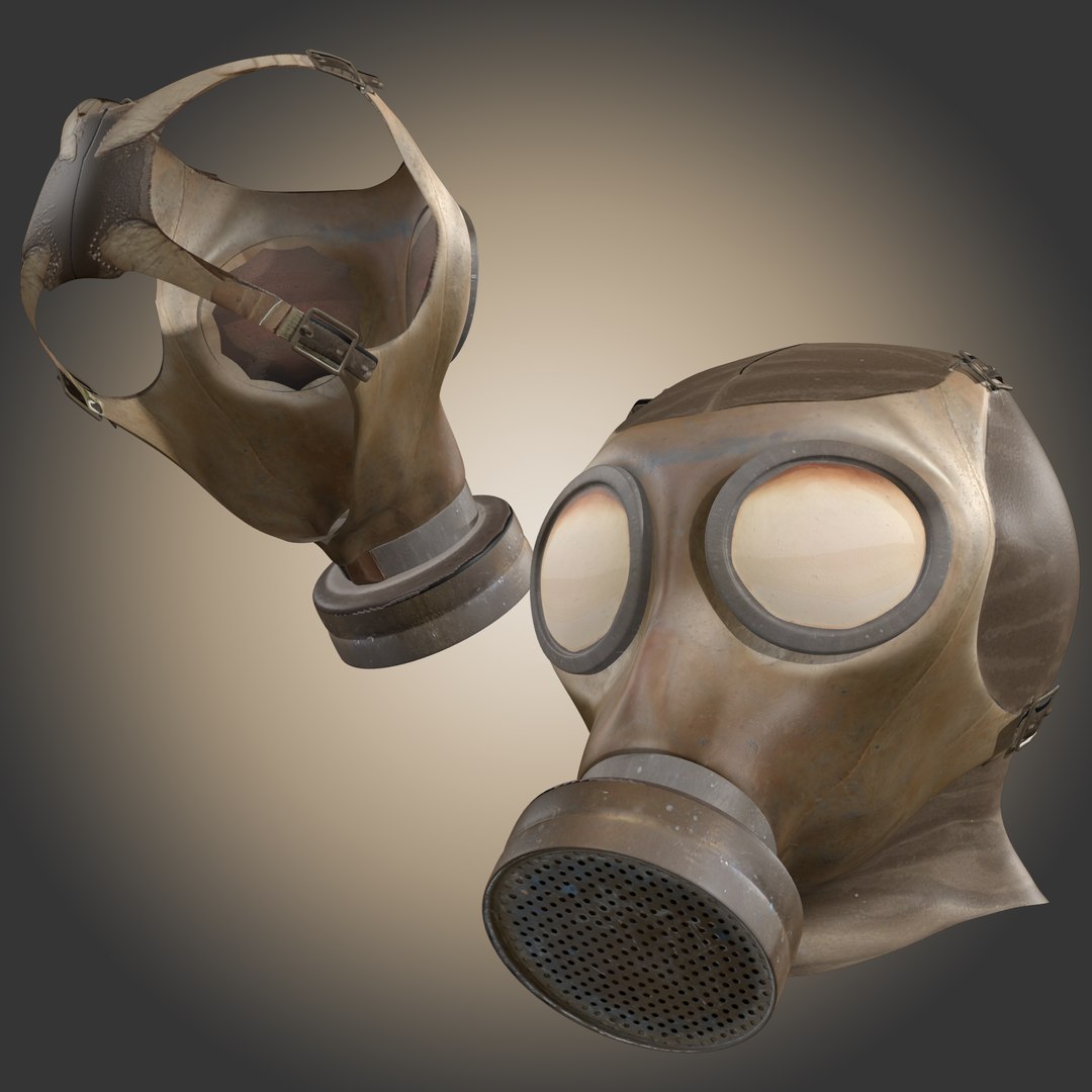 3D Gas Mask Low-poly Model - TurboSquid 2046648