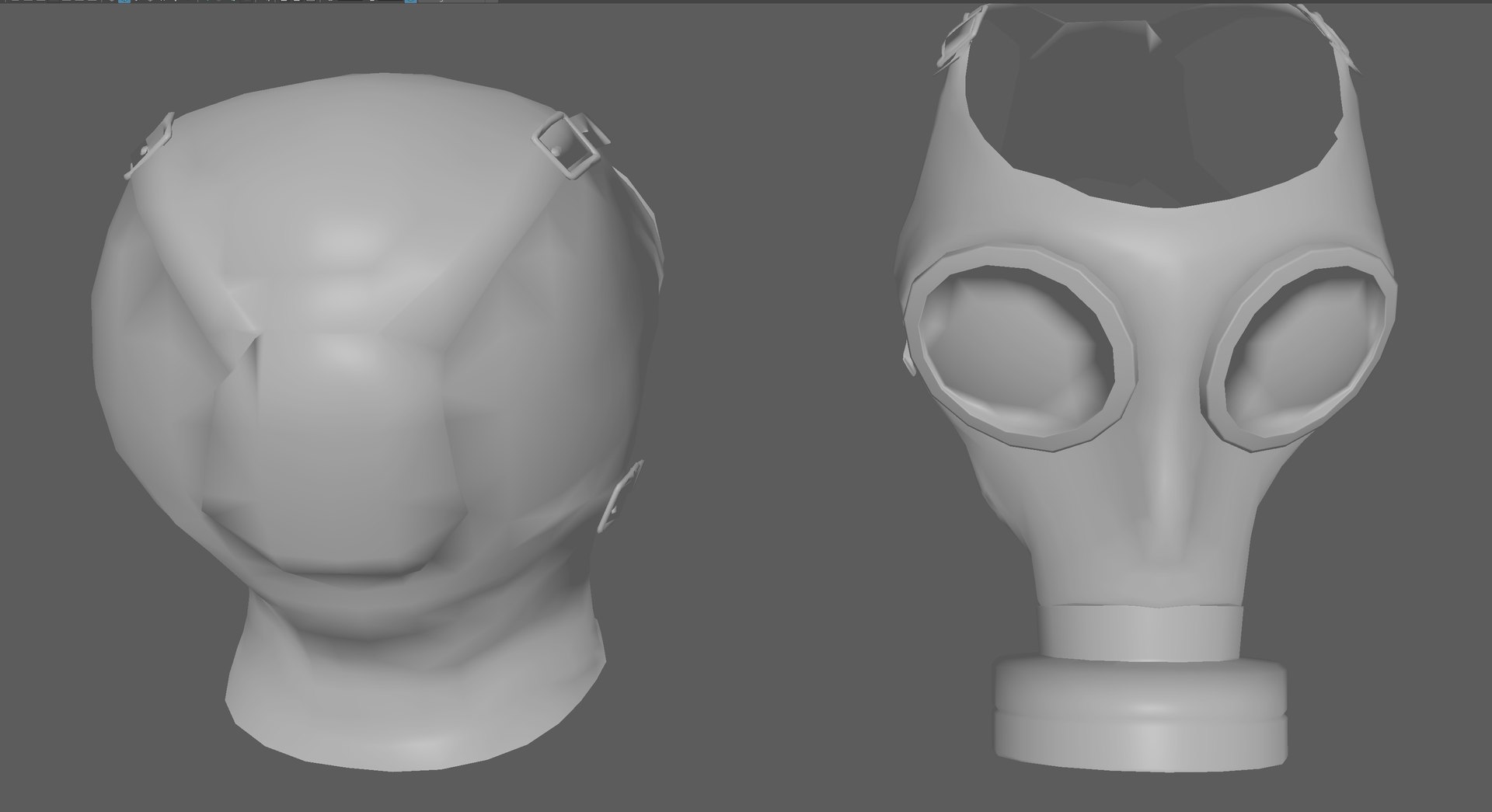 3D Gas Mask Low-poly Model - TurboSquid 2046648
