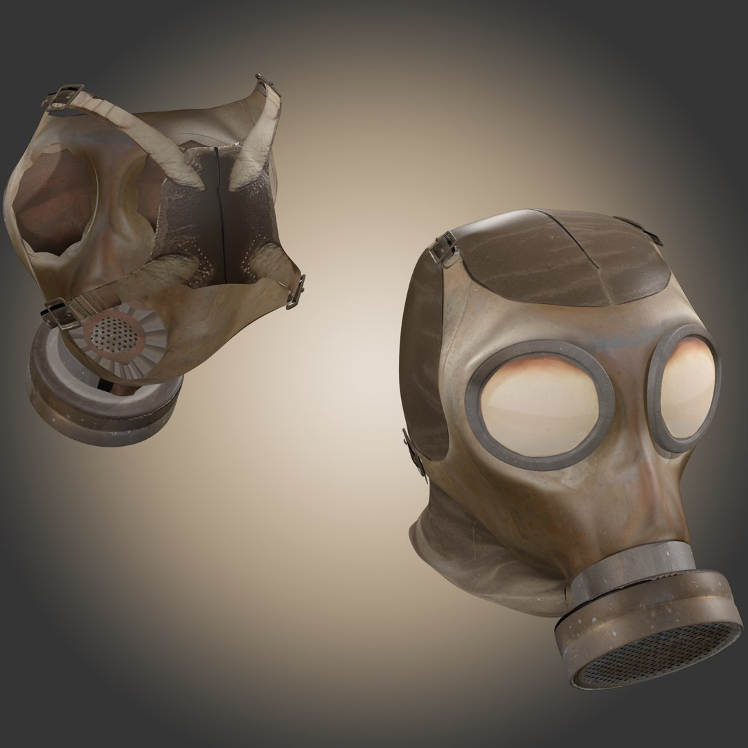 3D Gas Mask Low-poly Model - TurboSquid 2046648