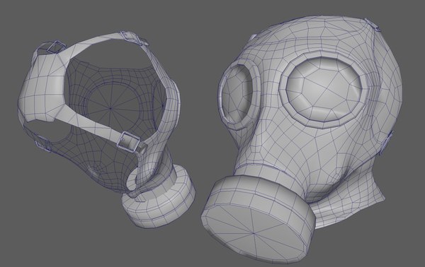 3D Gas Mask Low-poly model - TurboSquid 2046648