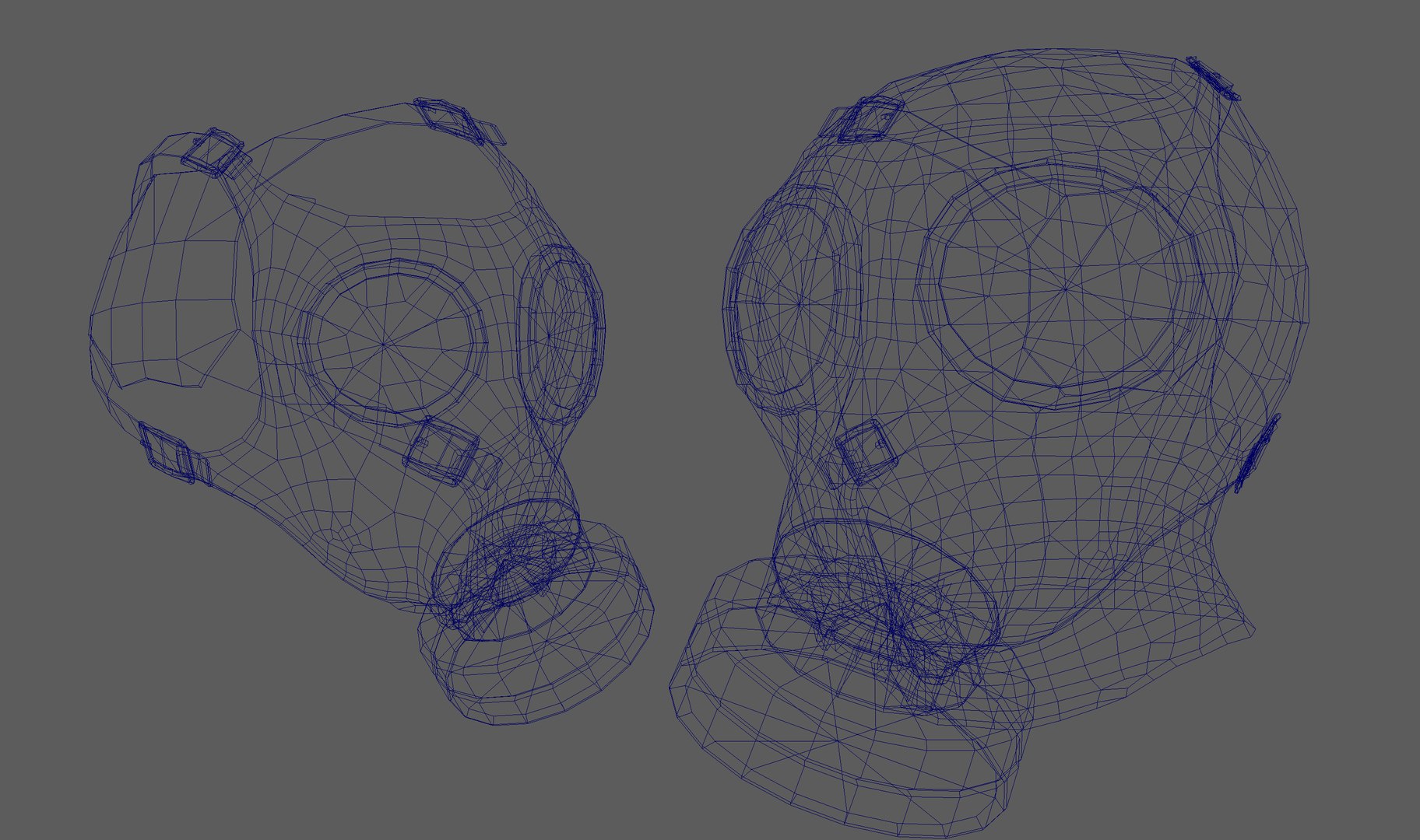 3D Gas Mask Low-poly Model - TurboSquid 2046648