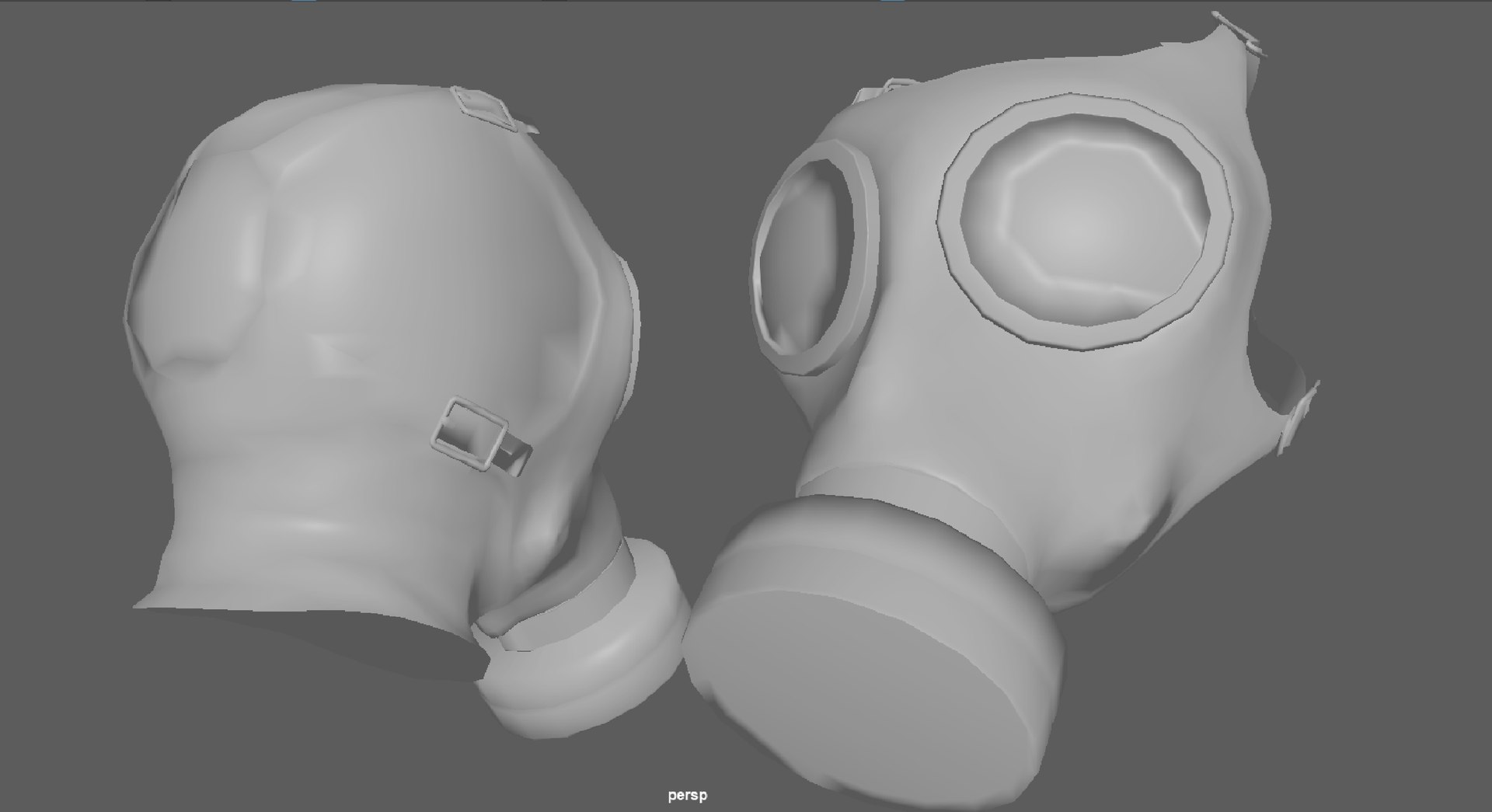 3D Gas Mask Low-poly Model - TurboSquid 2046648