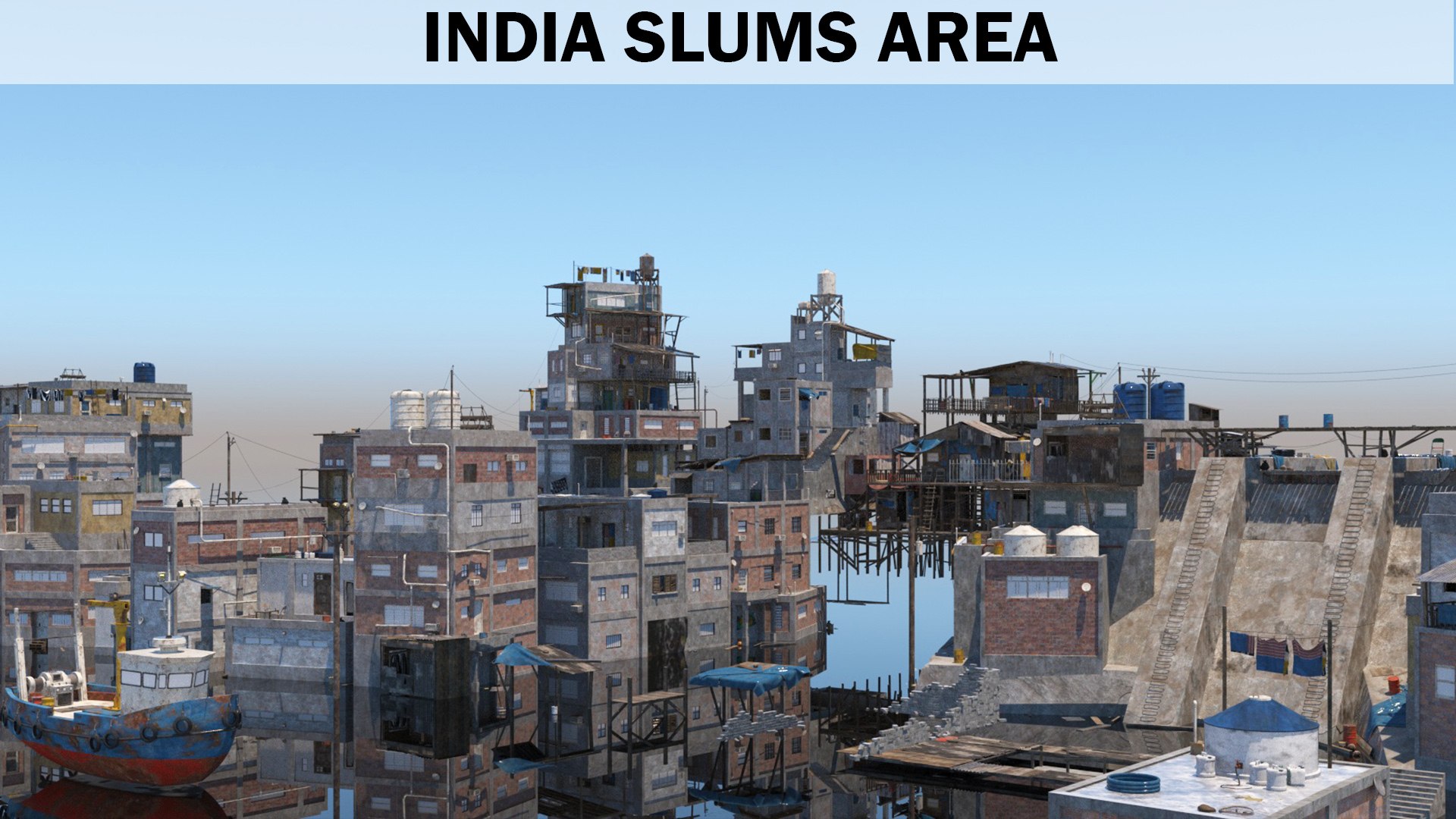 3D Model India Slum Area - TurboSquid 2251493